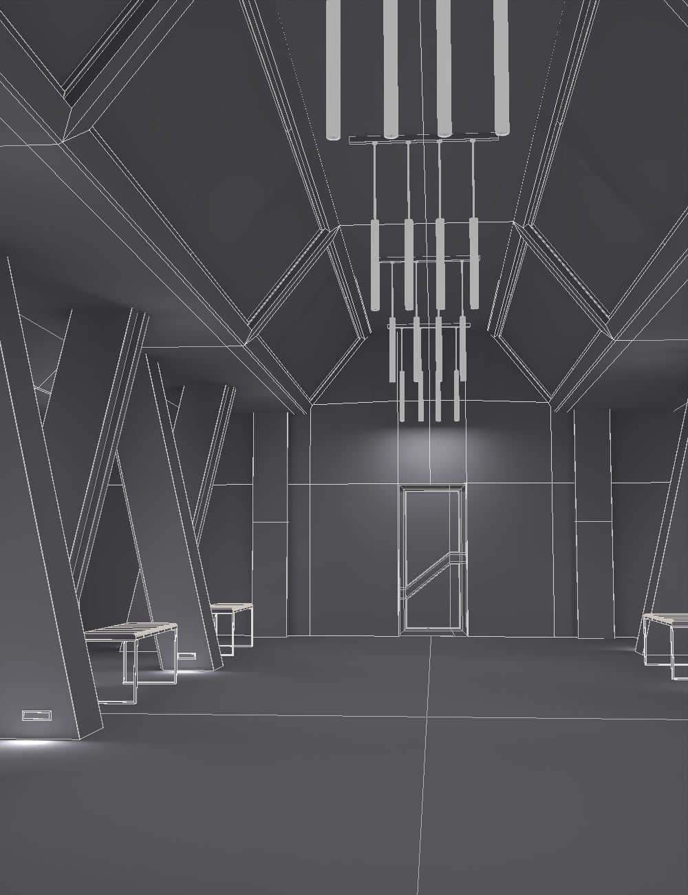 Future Minimalist Hall | Daz 3D