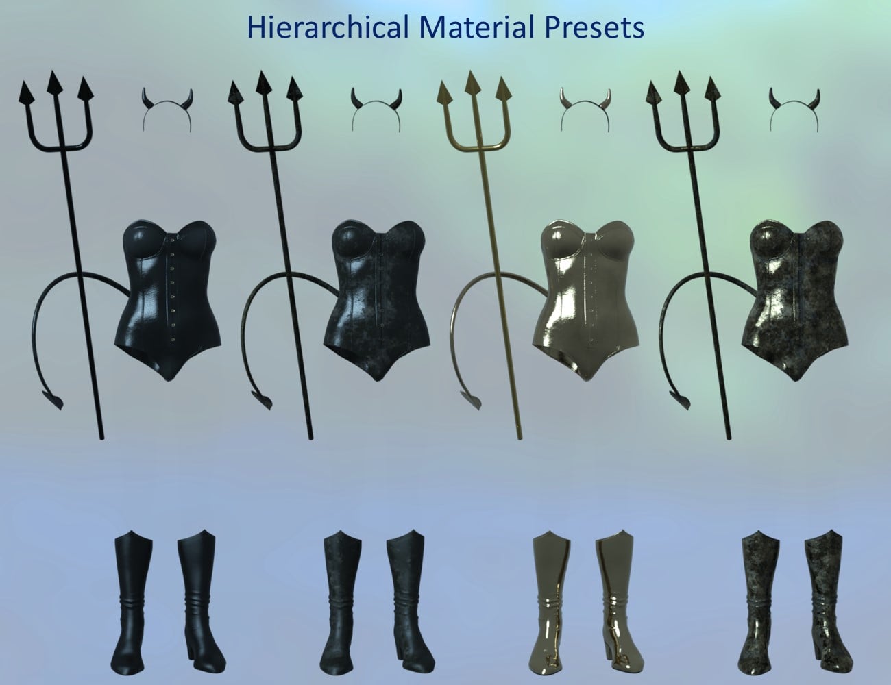 dForce Carnival Devil Outfit for Genesis 9 and 8 Female | Daz 3D