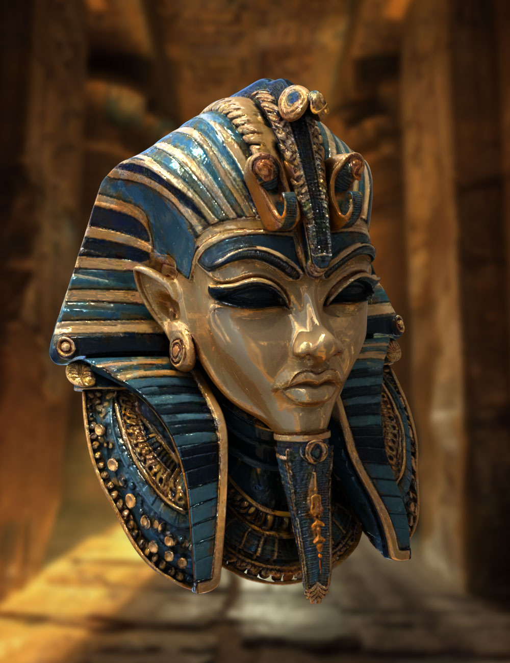 GNBD Egyptian Masks Kings for Genesis 9 Base | Daz 3D