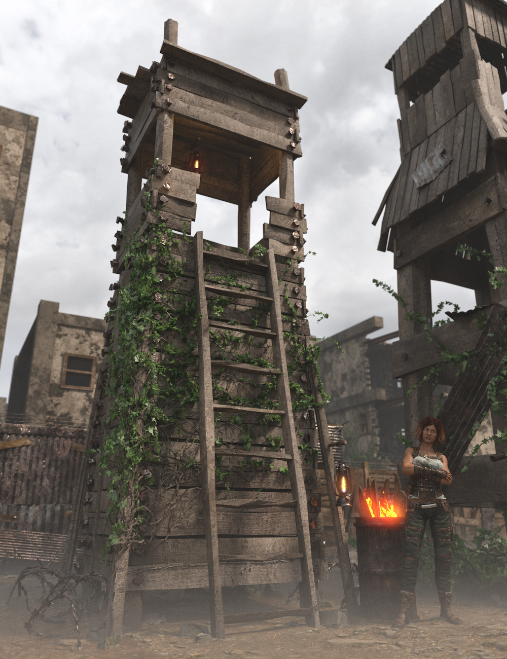 Post Apocalyptic Watchtowers 1 | Daz 3D