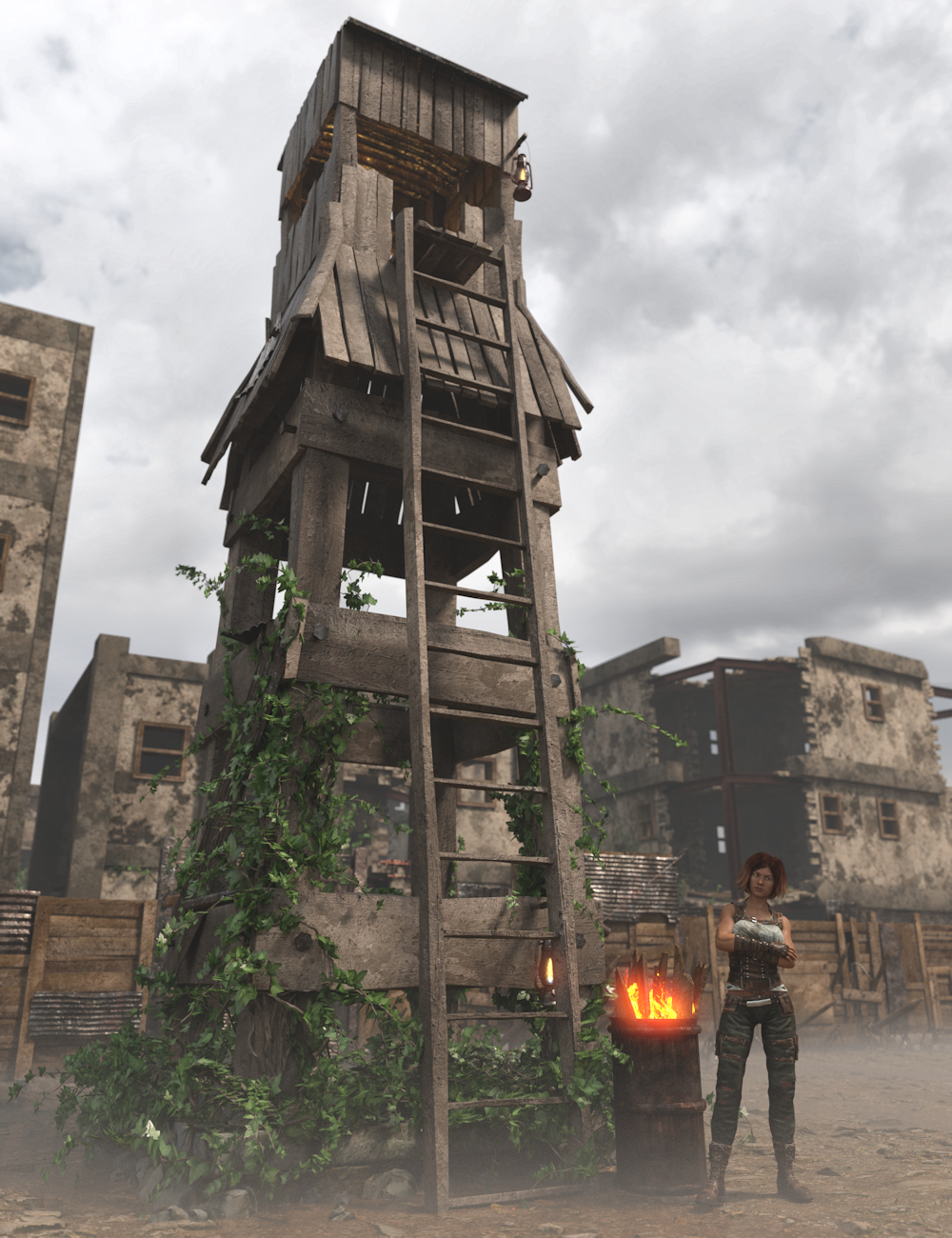 Post Apocalyptic Watchtowers 1 | Daz 3D