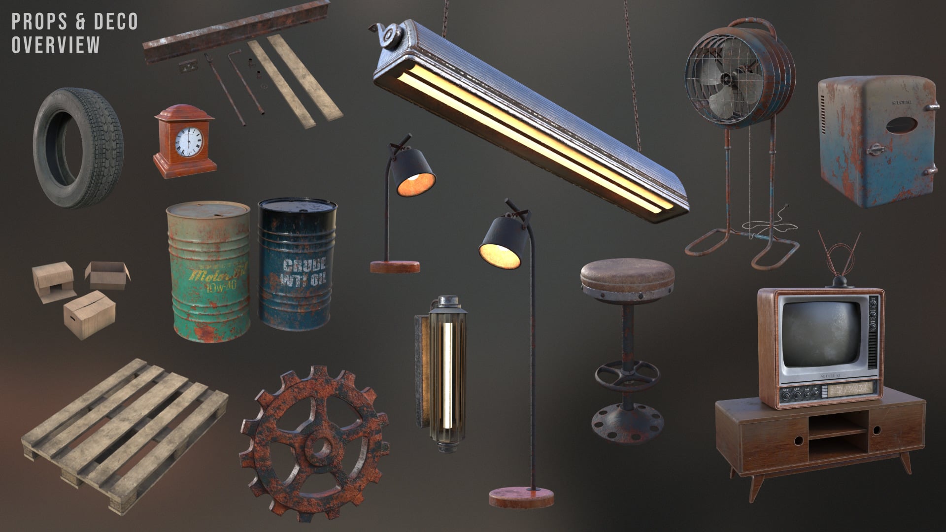 Abandoned Modular Industrial Loft Building Kit | Daz 3D