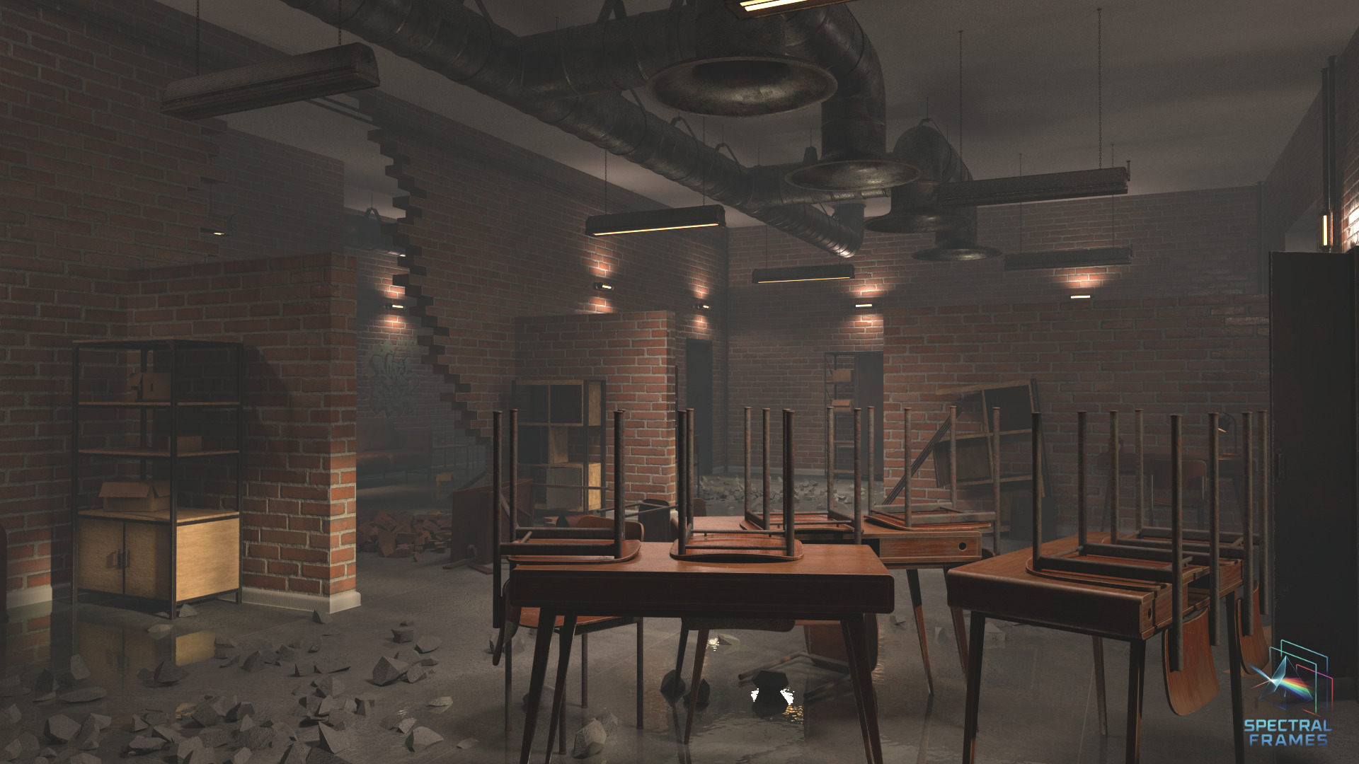 Abandoned Modular Industrial Loft Building Kit | Daz 3D