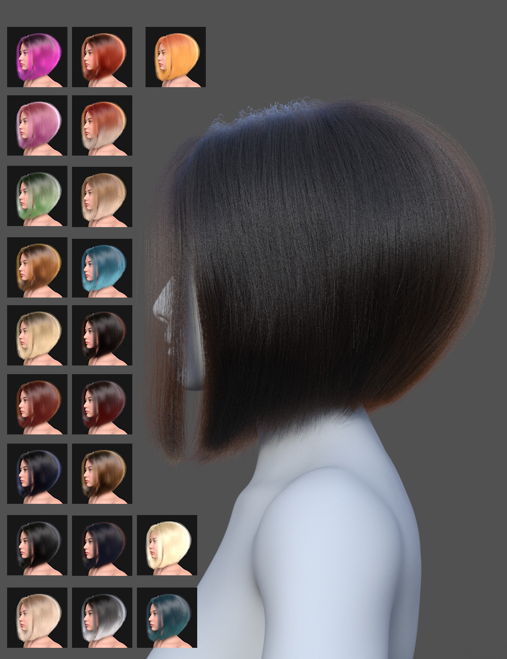 PA Lin Hair for Genesis 9 | Daz 3D