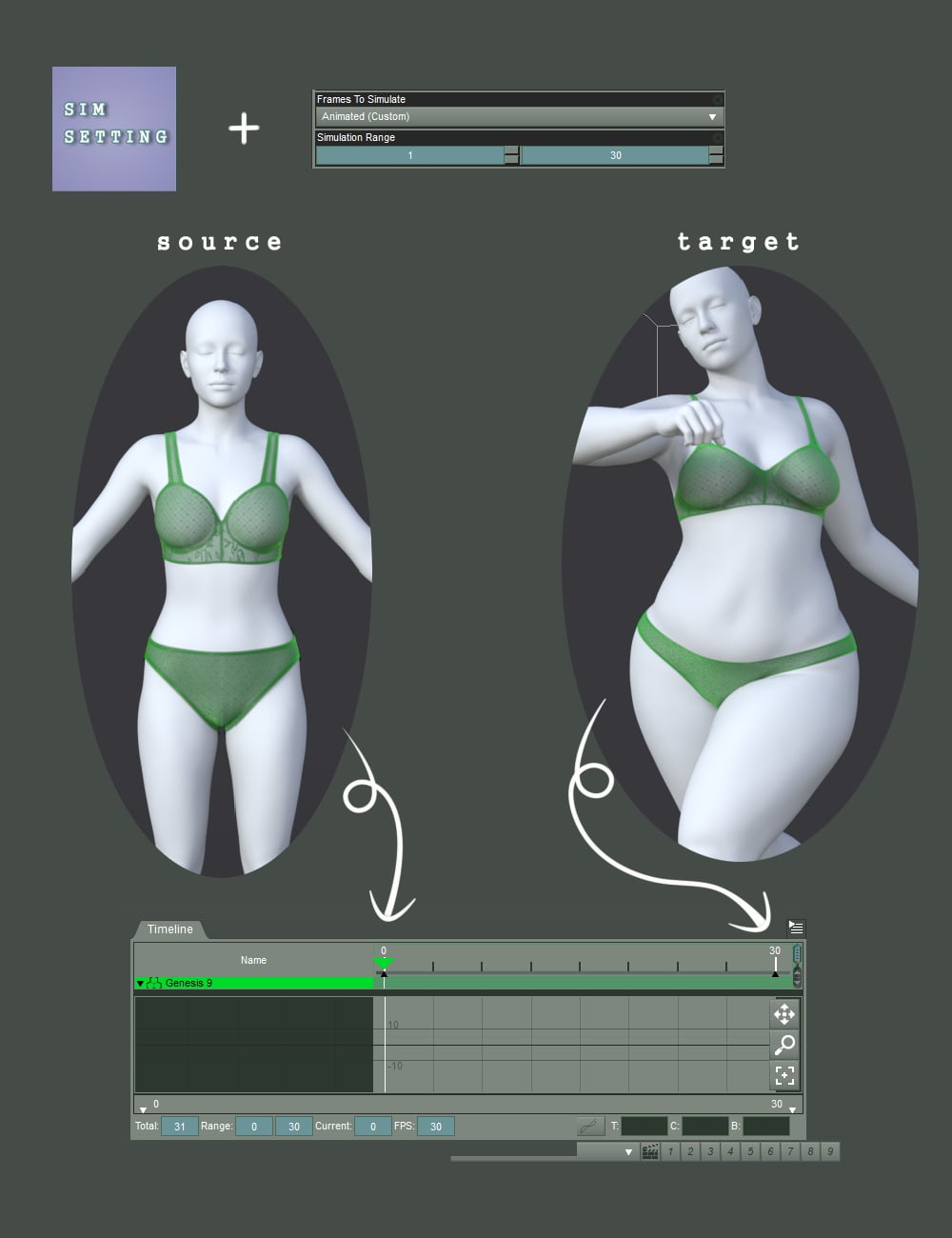 dForce JW Underwear for Genesis 9 | Daz 3D