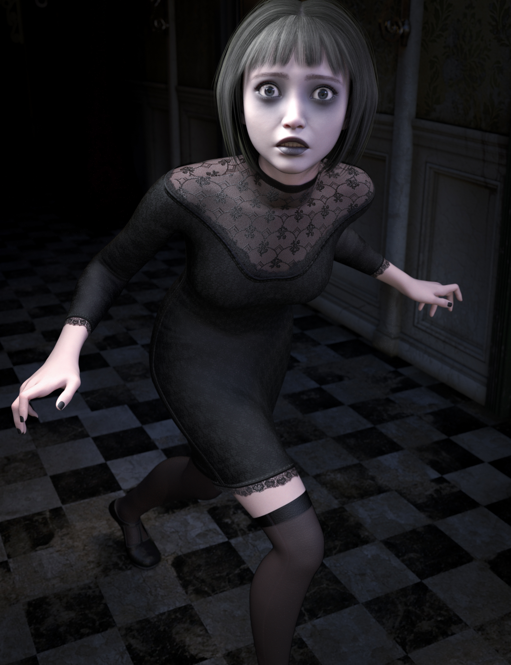 M3D dForce Horror Dress Outfit for Genesis 9 | Daz 3D