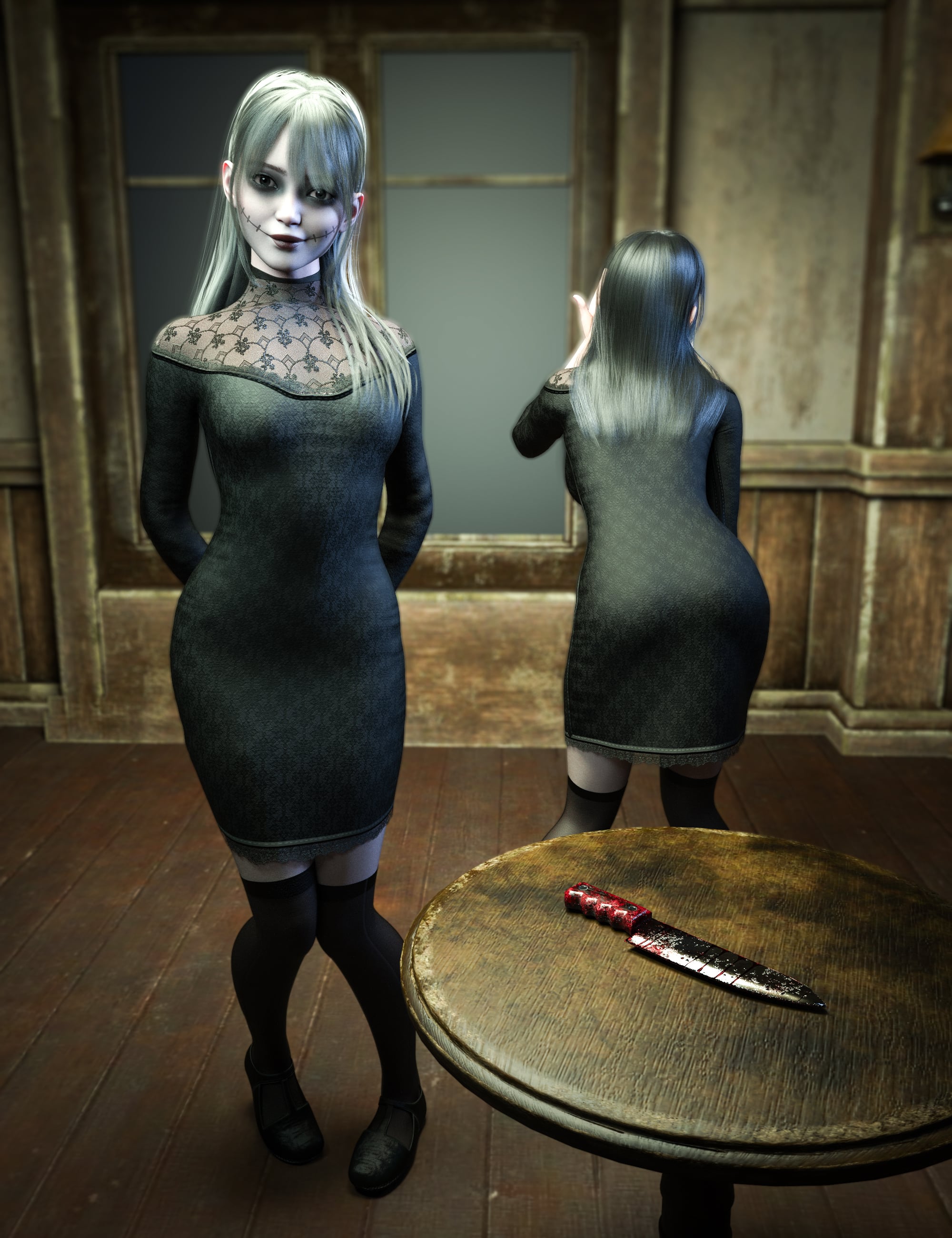M3D dForce Horror Dress Outfit for Genesis 9 | Daz 3D