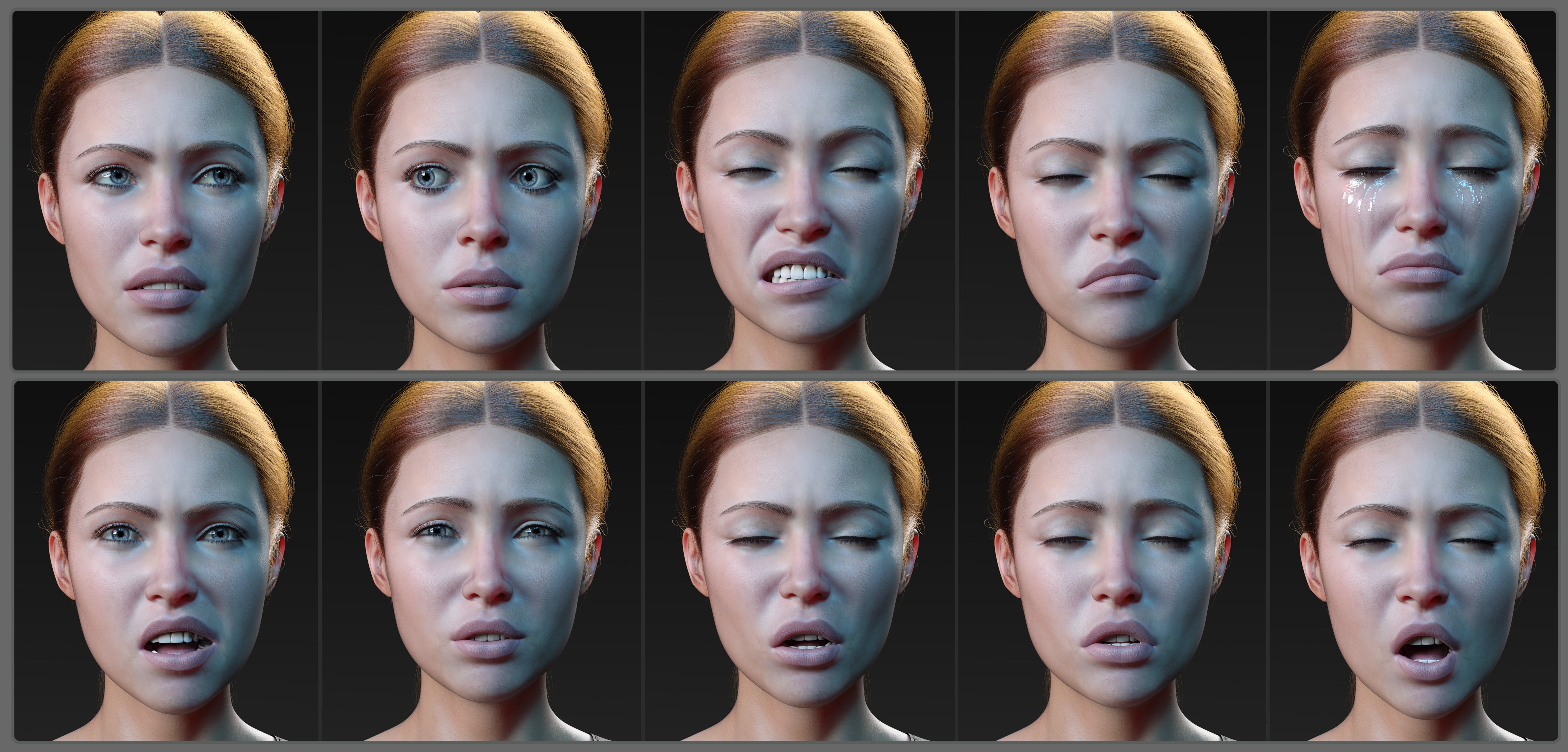 Z Pain Ache and Hurt Expressions for Genesis 9 | Daz 3D