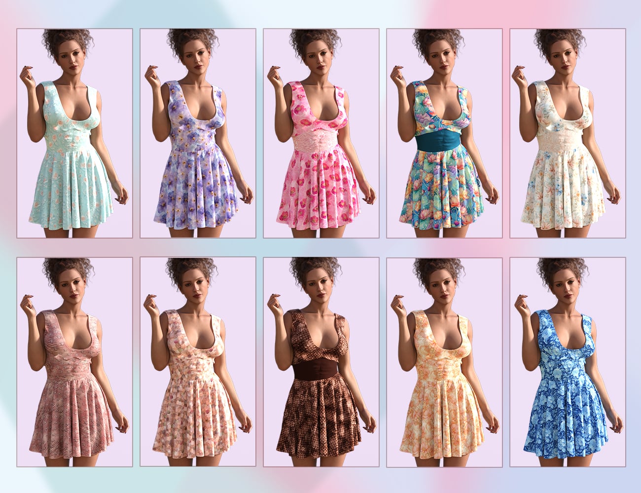 dForce Mona Dress for Genesis 9 | Daz 3D