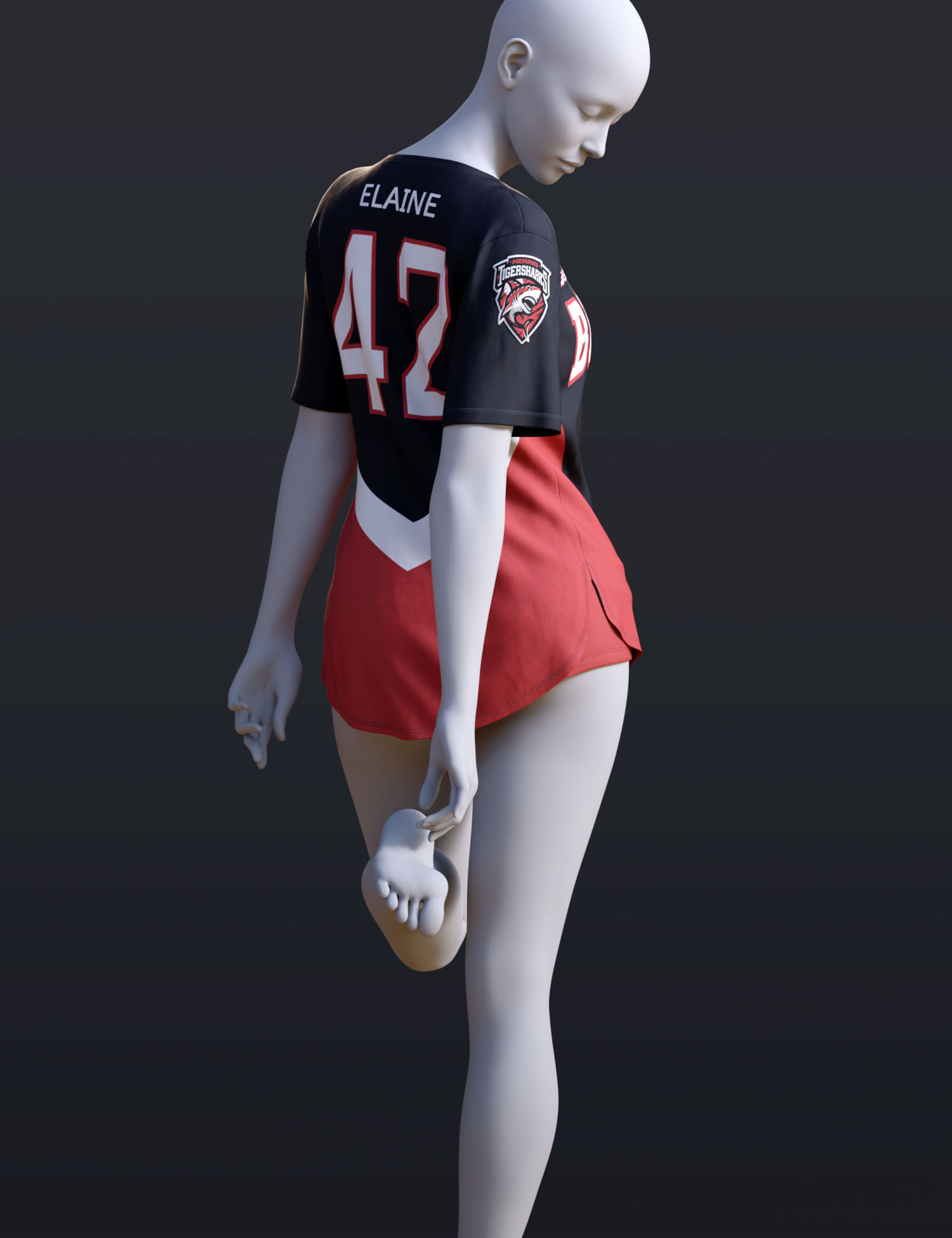 dForce BS Baseball Jersey Outfit for Genesis 9 | Daz 3D