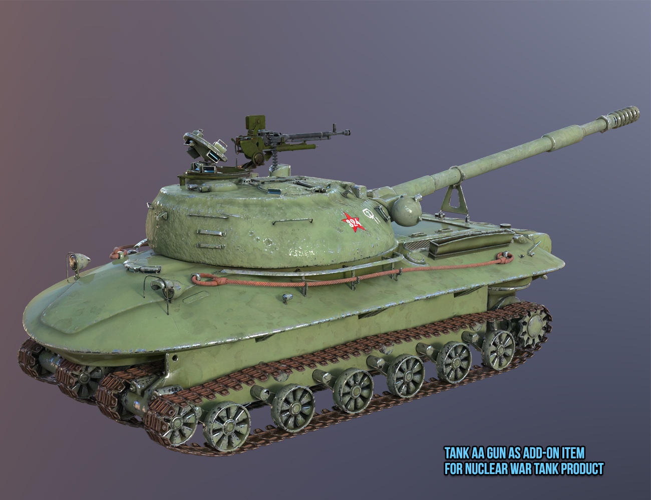 Nuclear War Tank AA Gun | Daz 3D