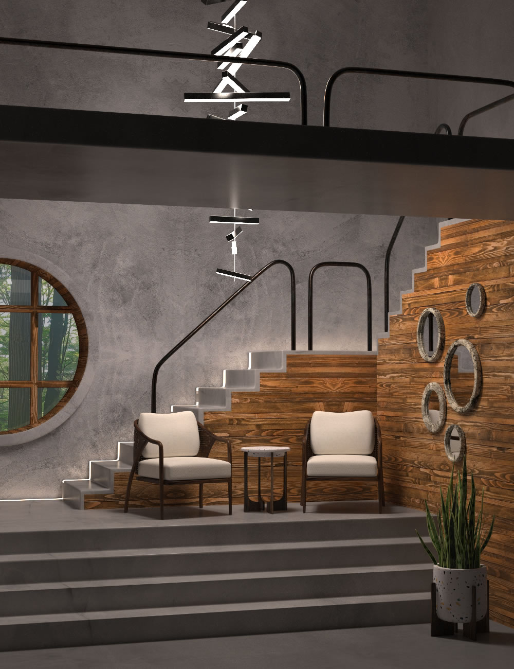 Hallway Nooks Modern | Daz 3D