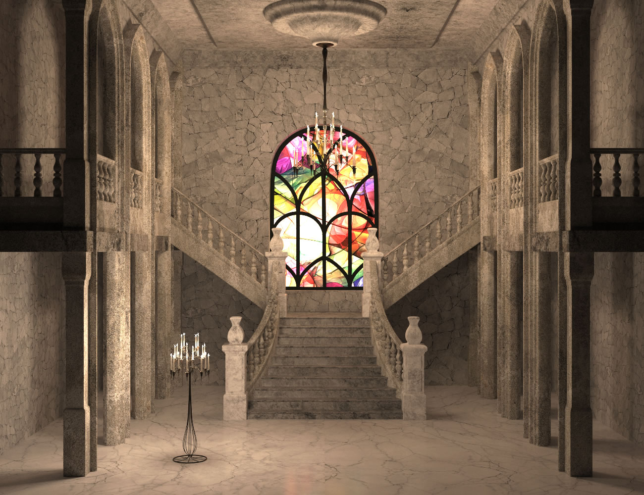 Hallway Nooks Grand | Daz 3D