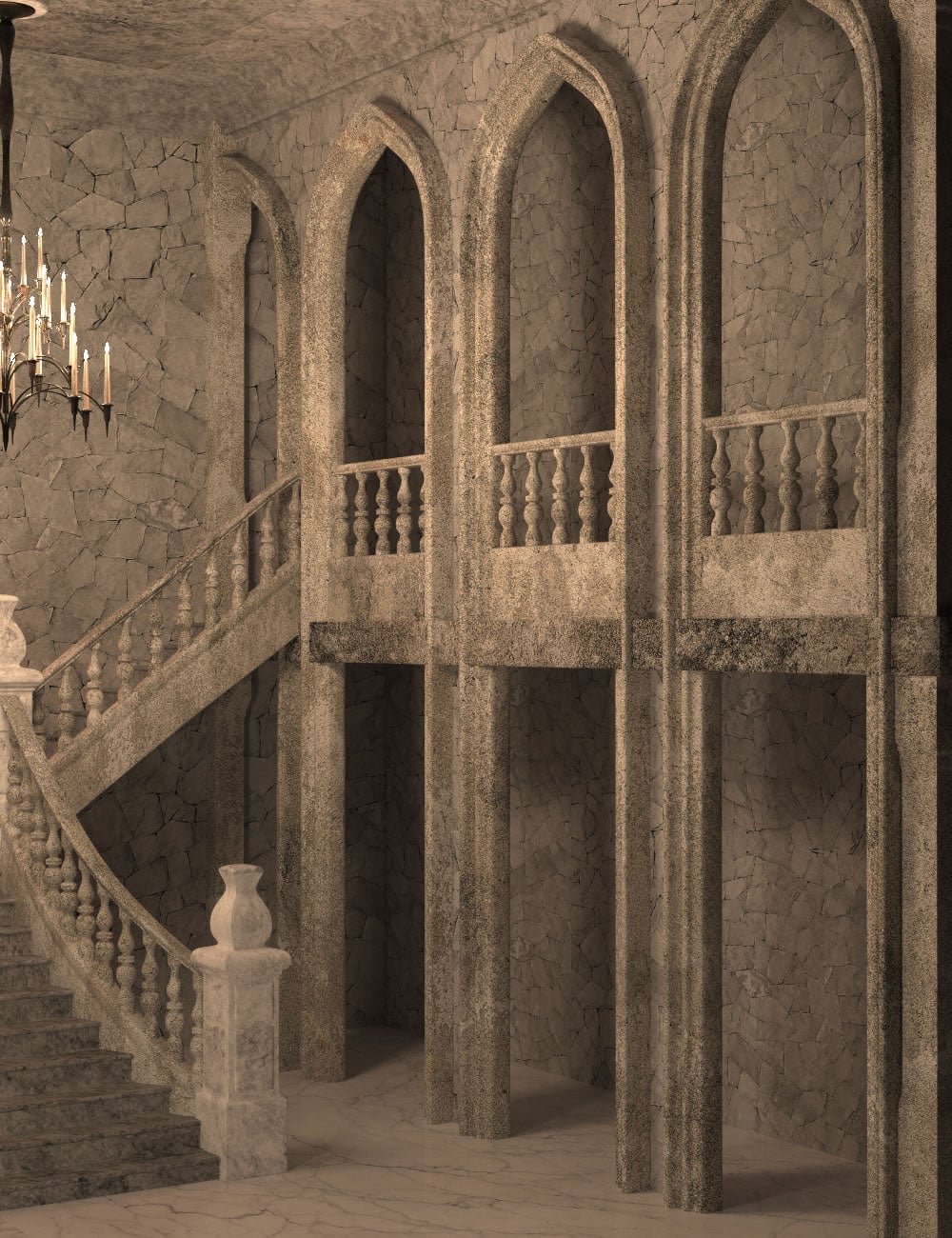 Hallway Nooks Bundle | Daz 3D