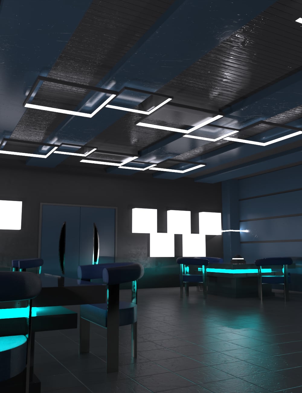 Future Lobby Lounge ⋆ Freebies Daz 3D