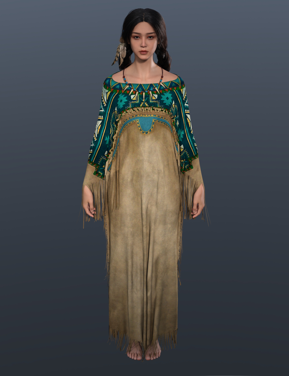 dForce Lala Ethnic Costume for Genesis 9 | Daz 3D