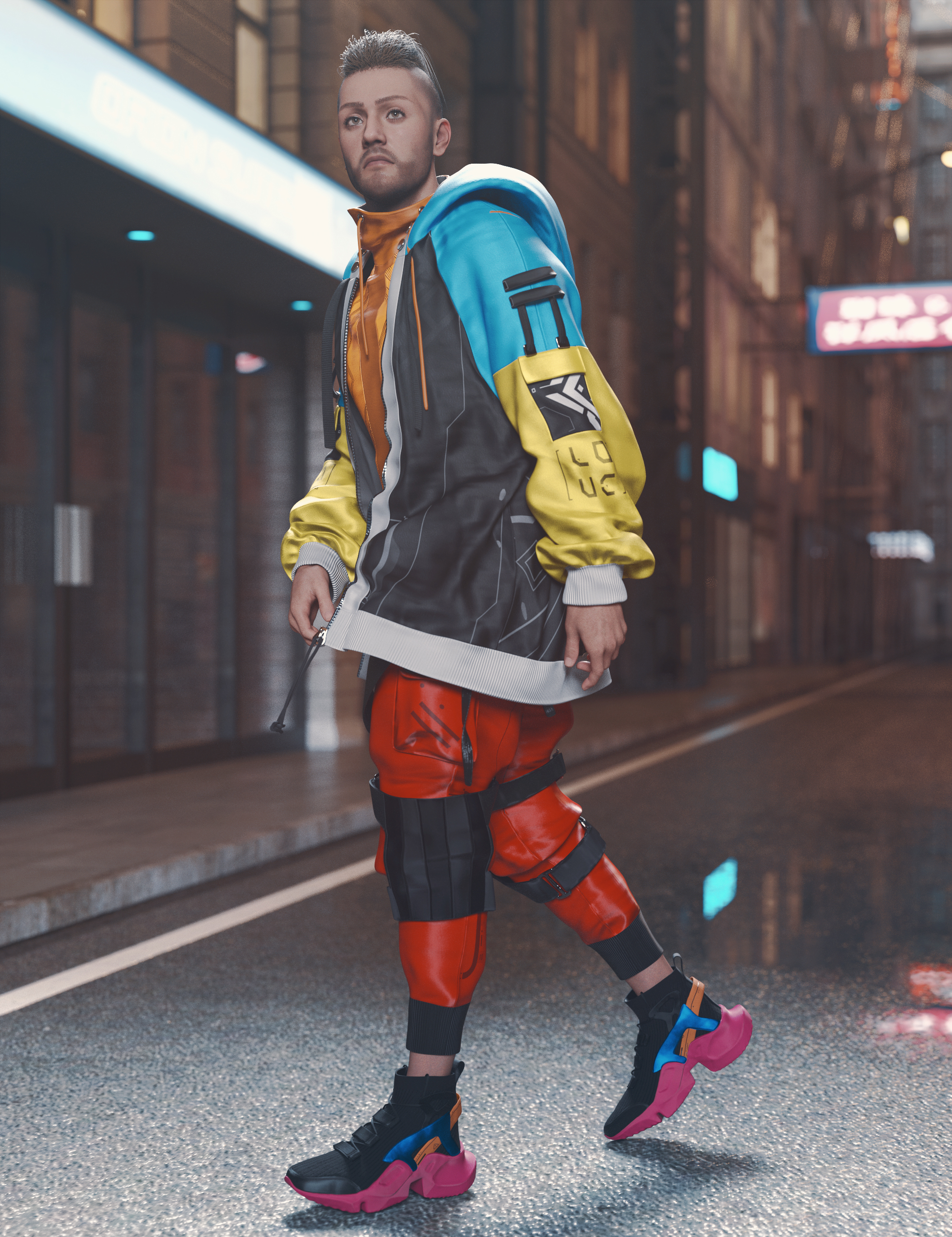 dForce Urban Techwear Outfit for Genesis 9 | Daz 3D