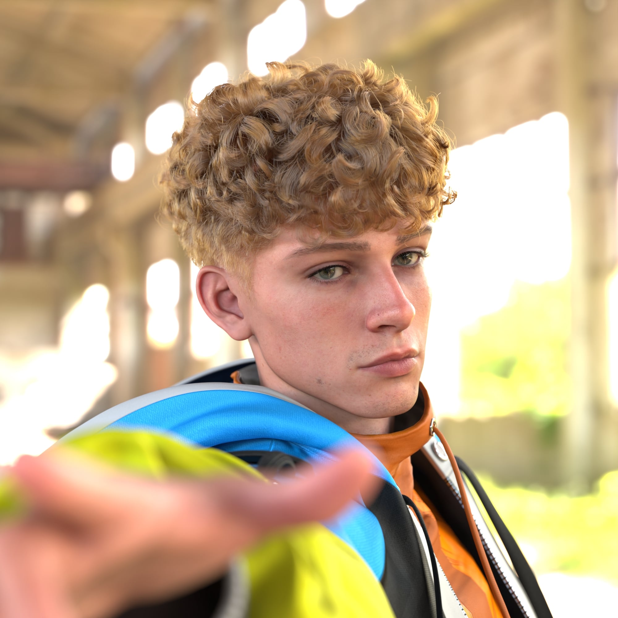 Carter Curl Cut for Genesis 9 | Daz 3D