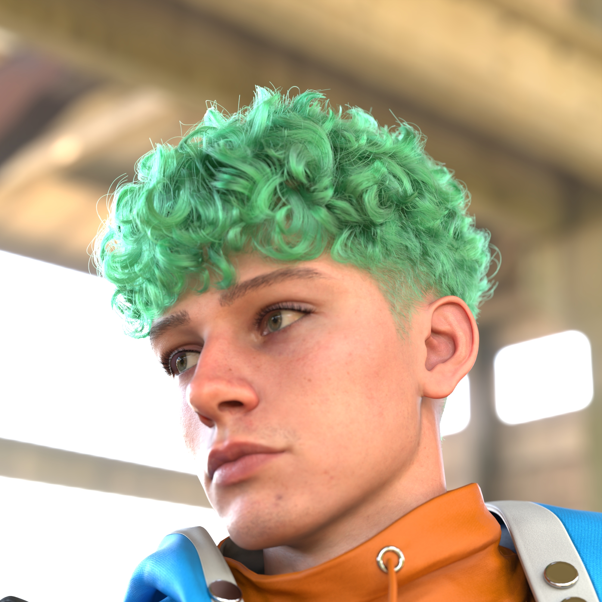 Carter Curl Cut for Genesis 9 | Daz 3D