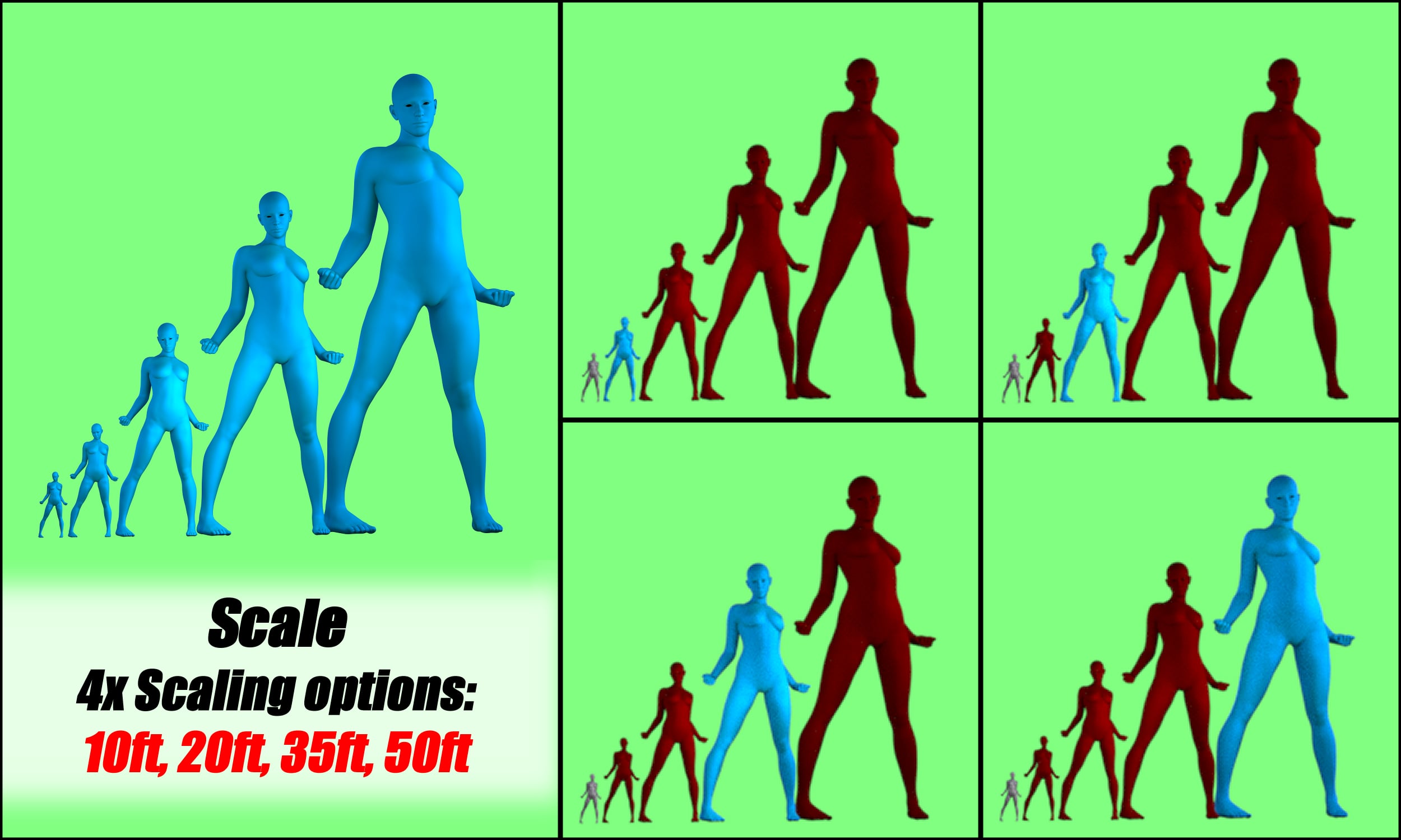 Giantess Shapes and Poses Epic Set for Genesis 9 | Daz 3D