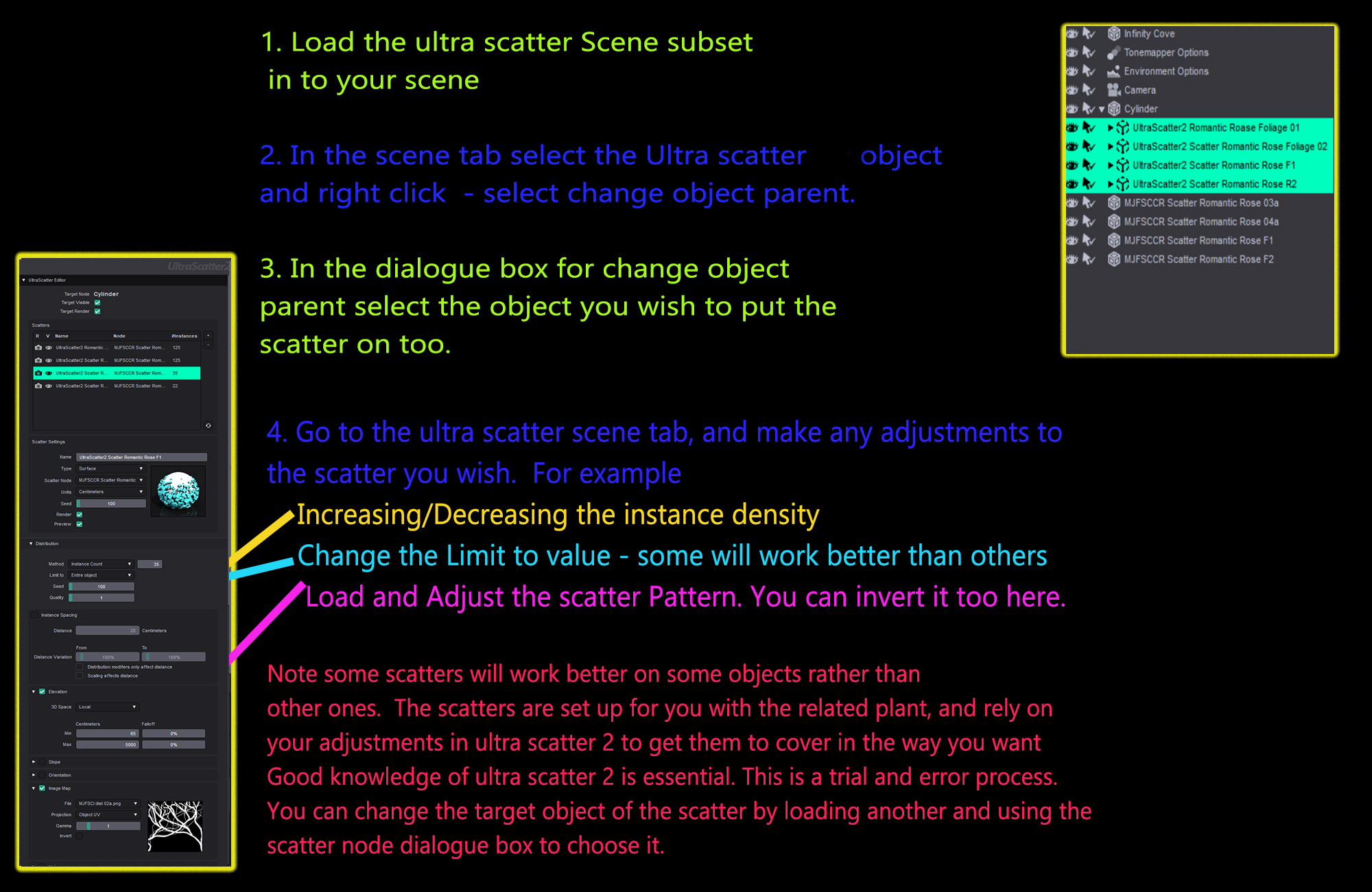 Scatters - Climbing Roses - With Ultra Scatter 2 Presets | Daz 3D