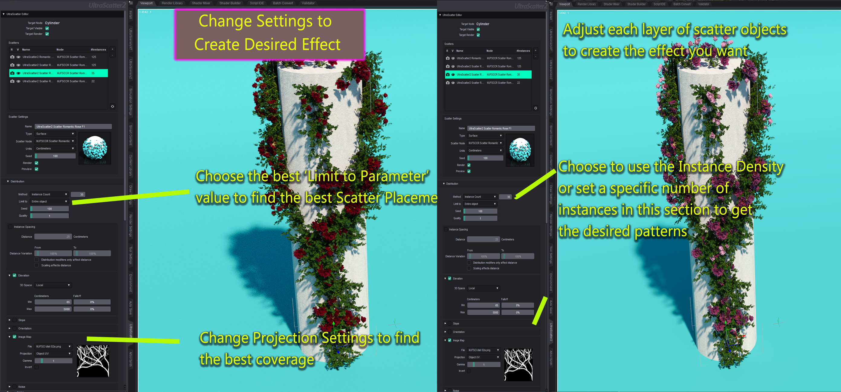 Scatters - Climbing Roses - With Ultra Scatter 2 Presets | Daz 3D