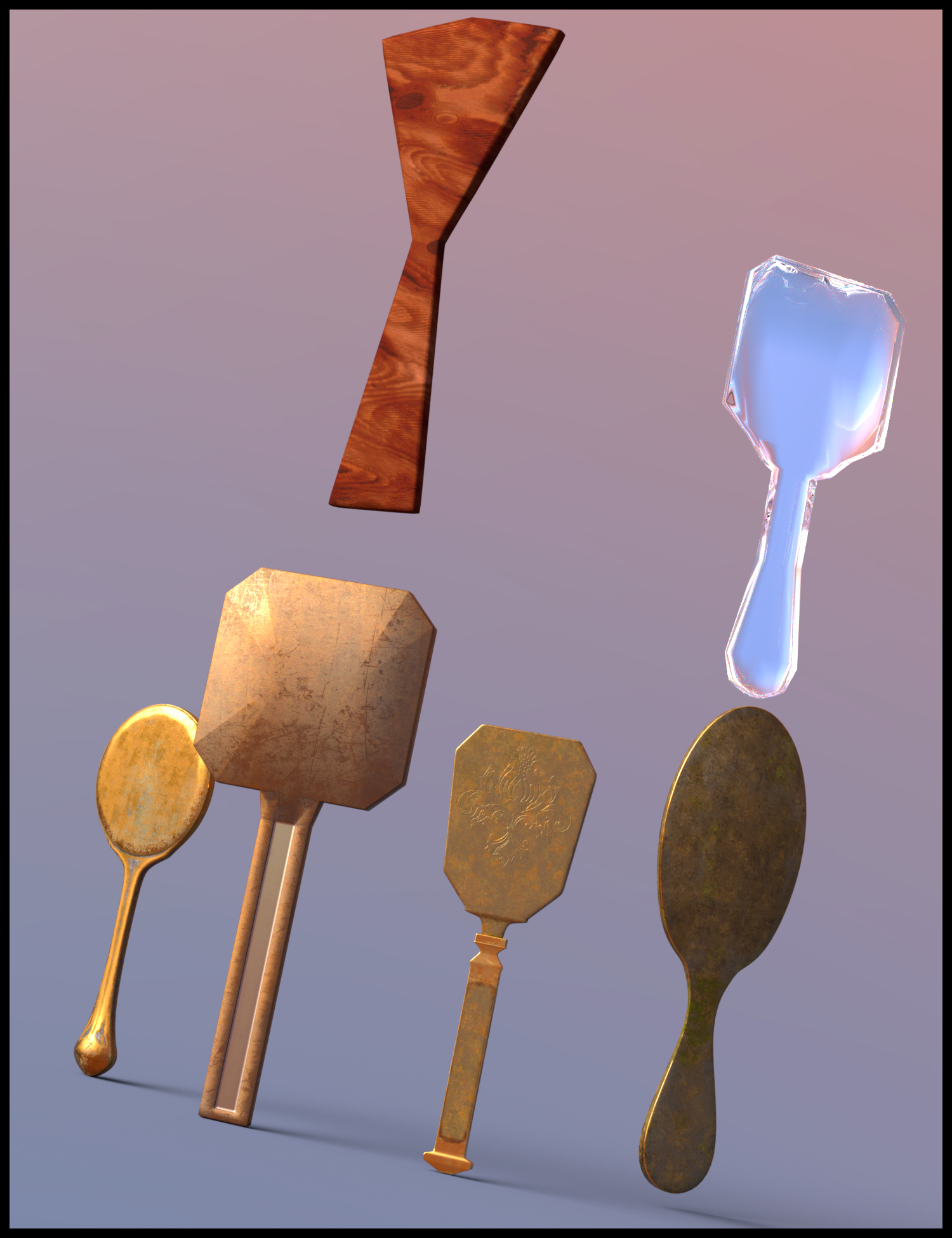 ND Basic Hand Mirrors | Daz 3D