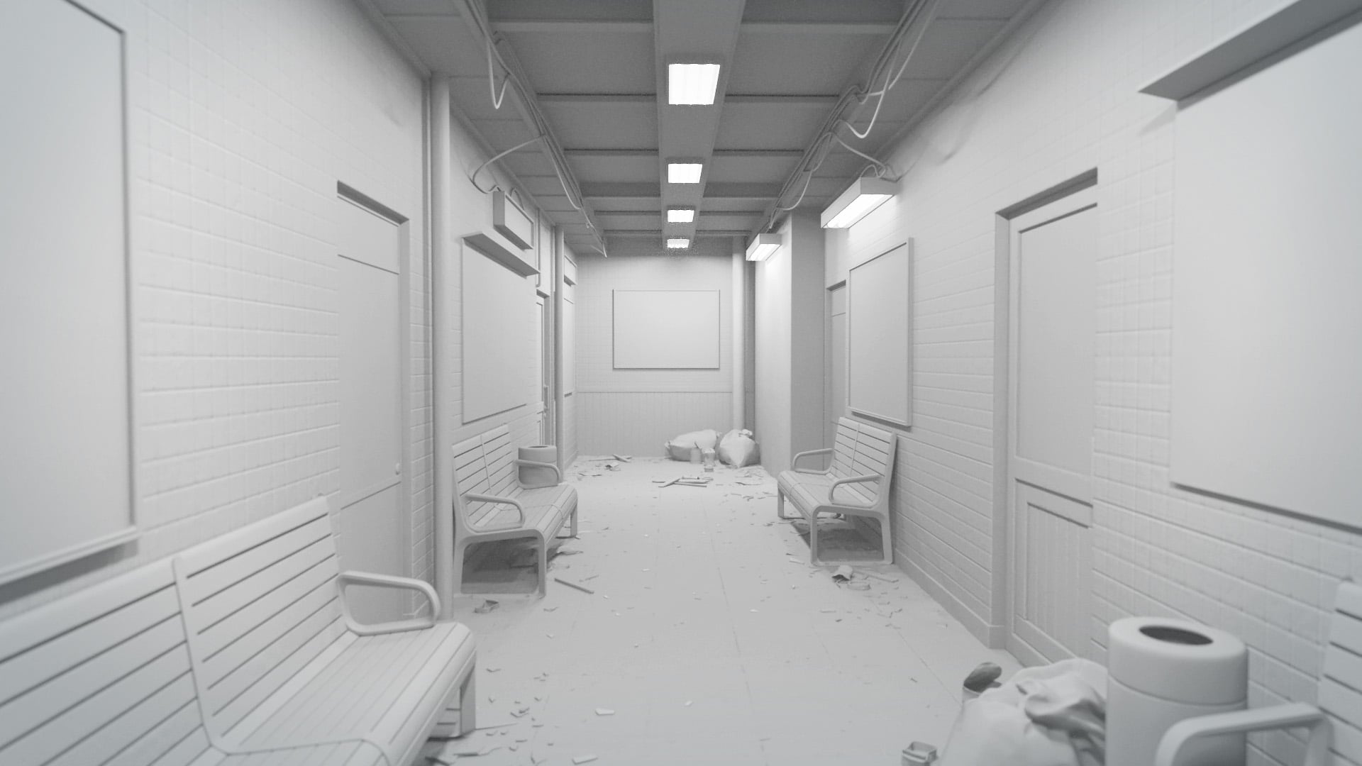 Polish Dark Hallway | Daz 3D