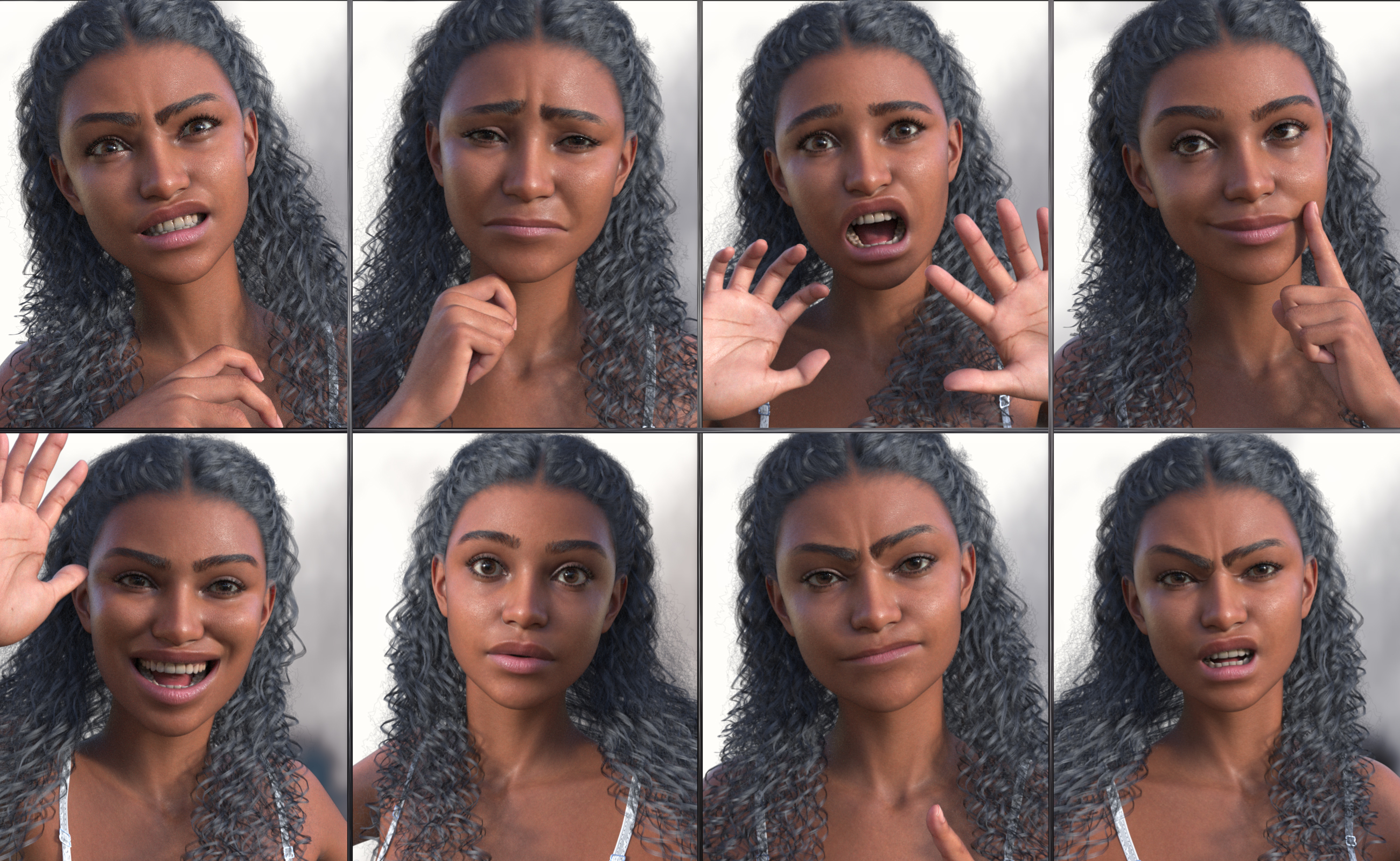JW Fantasy Life Expressions for Kayla 9 | Daz 3D