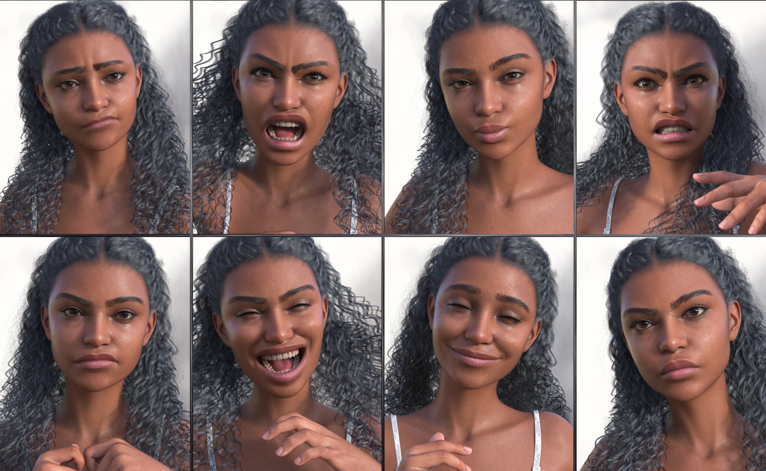 JW Fantasy Life Expressions for Kayla 9 | Daz 3D