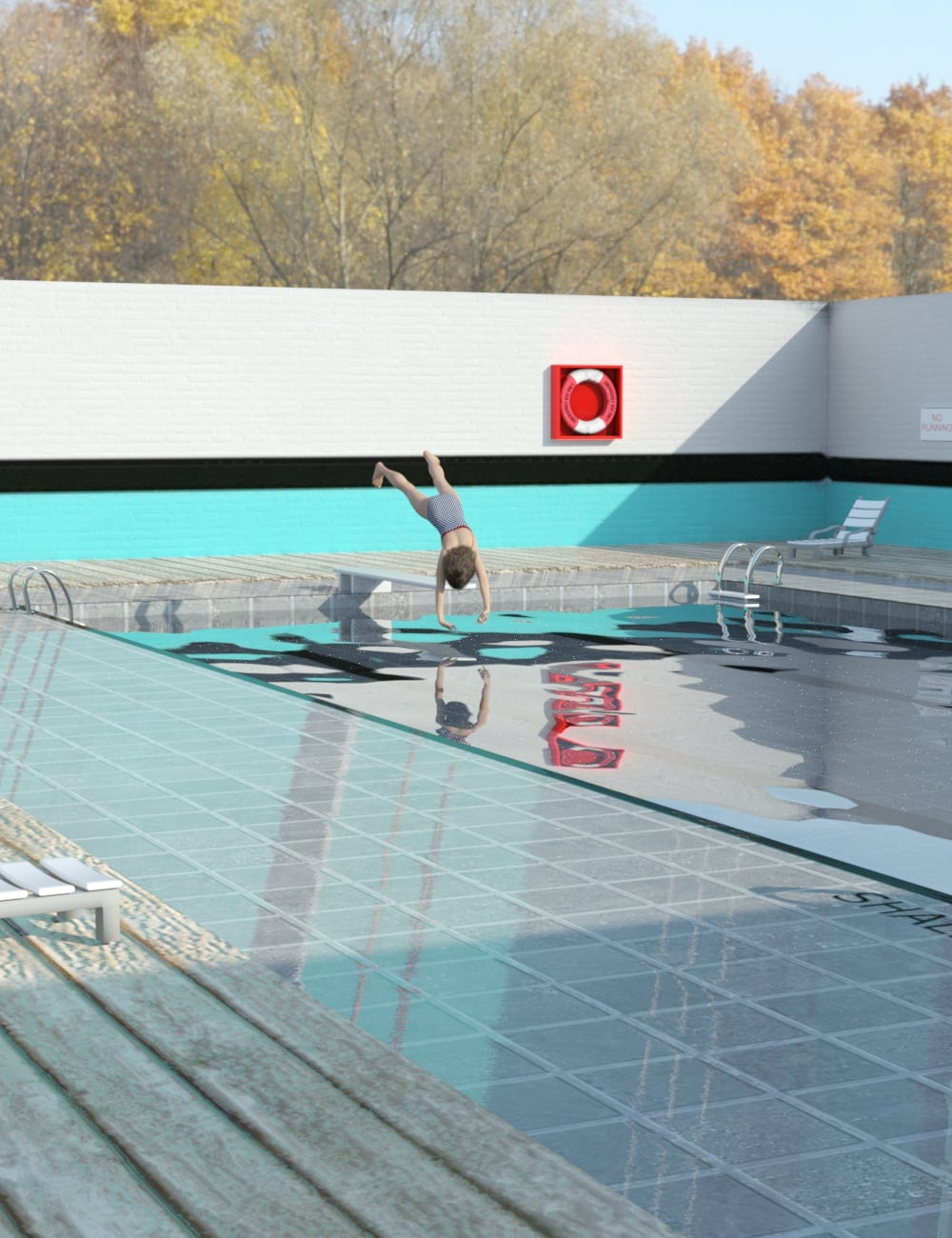 Outdoor Public Pool | Daz 3D