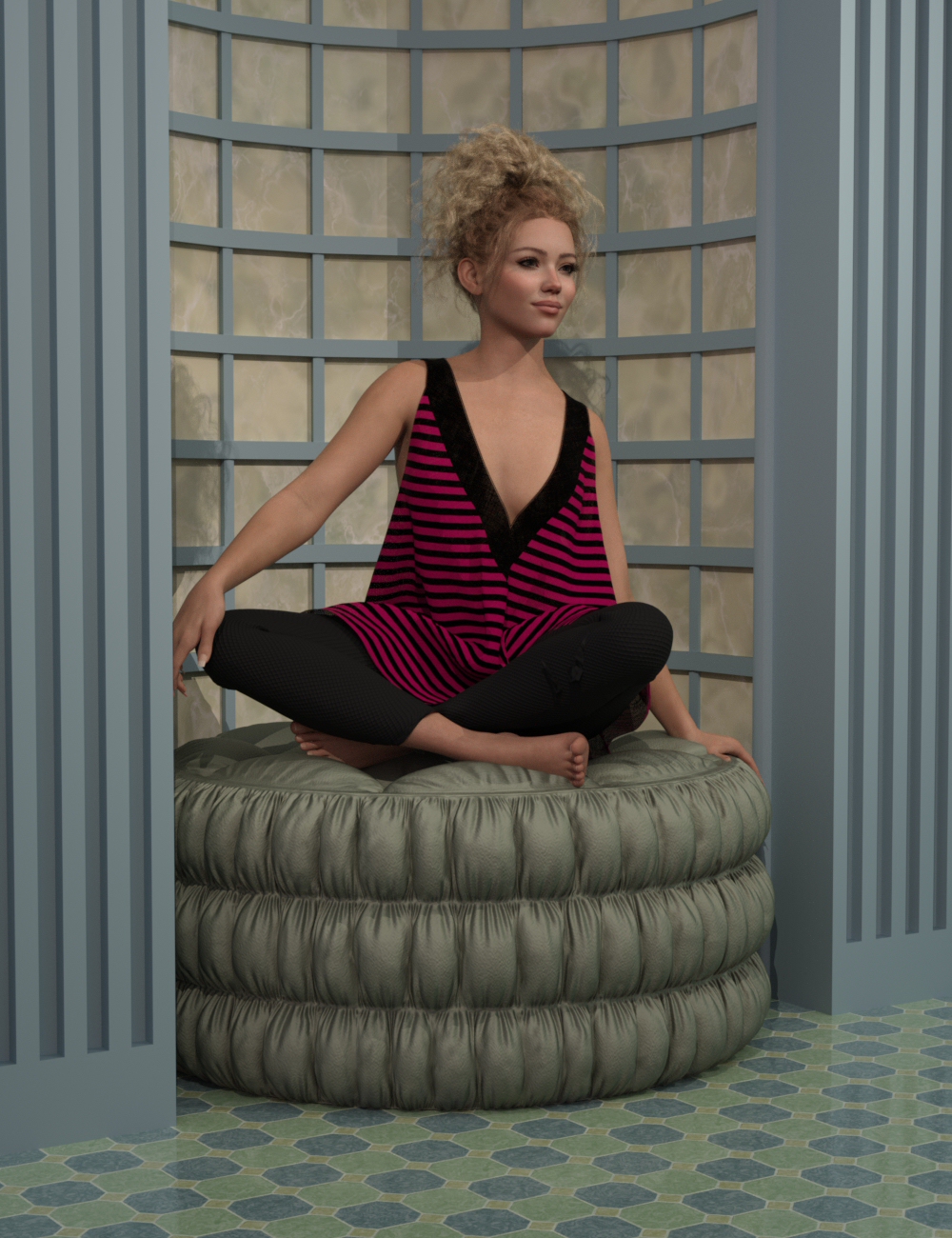 Glass Wall Prop Set | Daz 3D