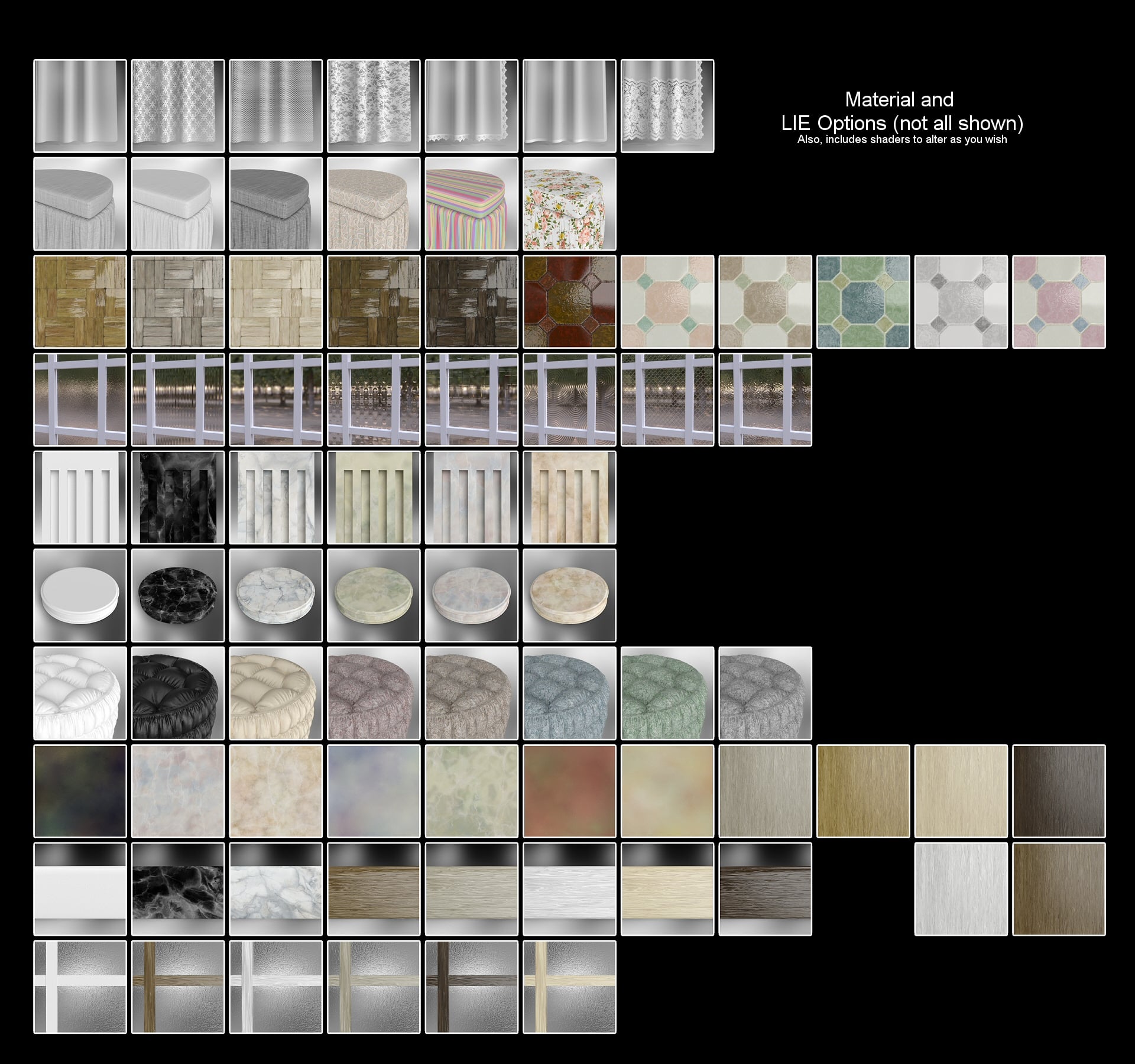 Glass Wall Prop Set | Daz 3D