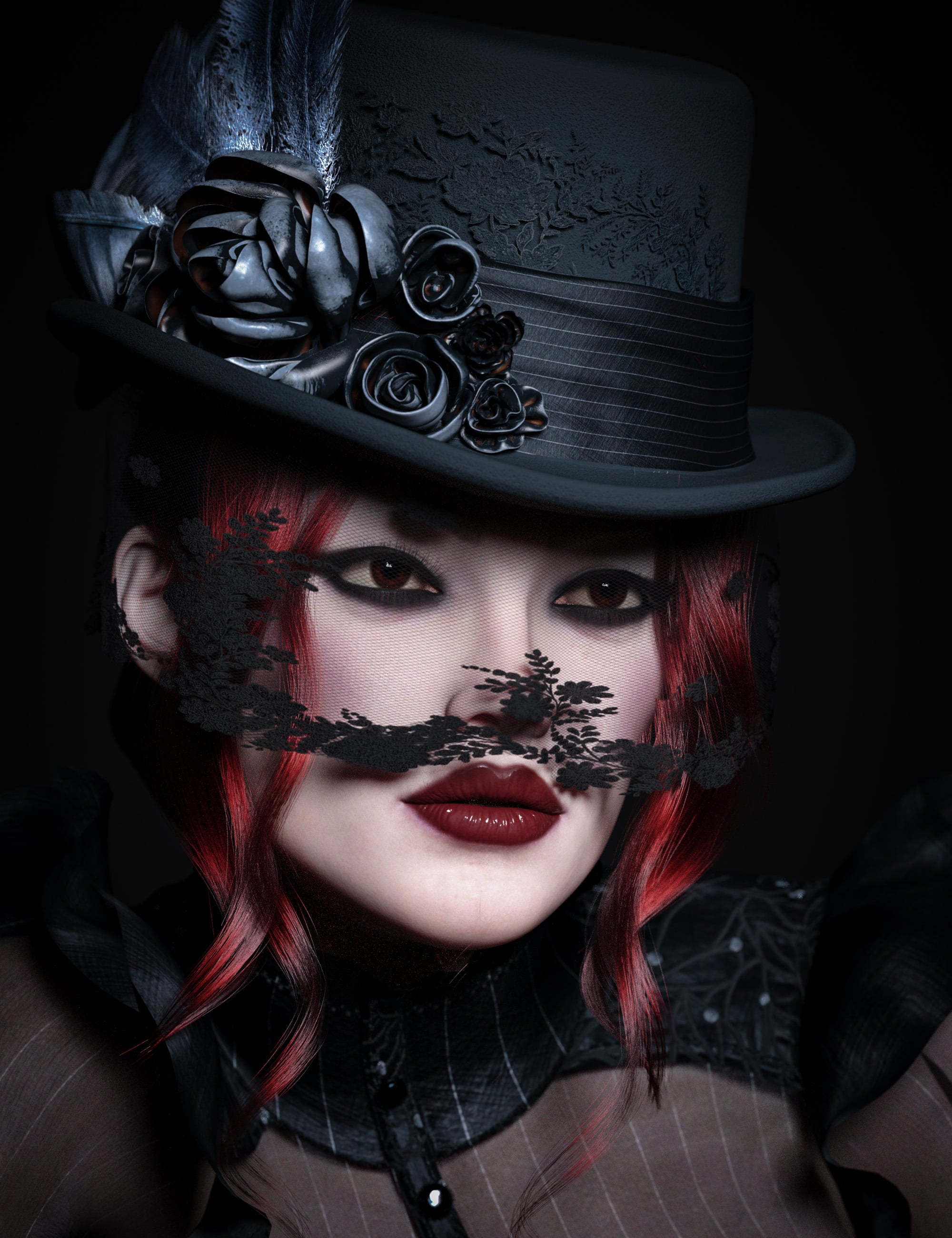 dForce CB Delphine Hat | Daz 3D