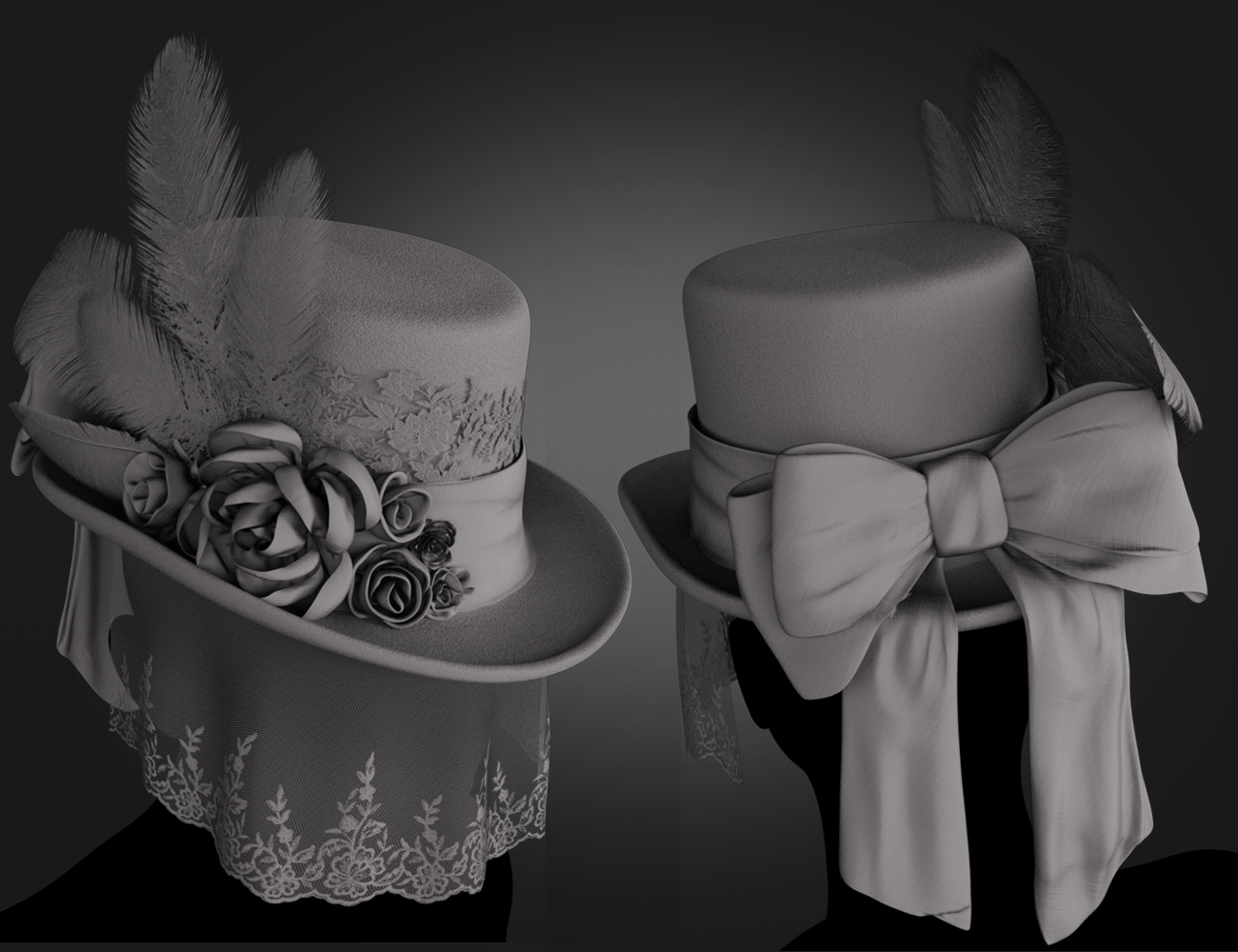 dForce CB Delphine Hat | Daz 3D
