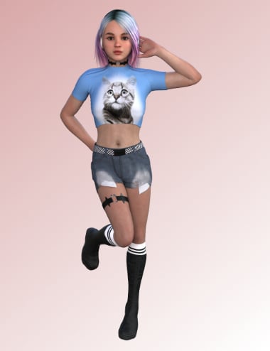 FG Cute Cosplayer Outfit for Genesis 9 Feminine | Daz 3D