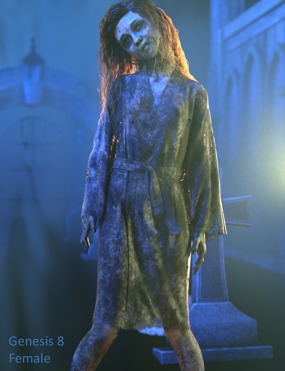 dForce Sunrise Robe for Genesis 9 and 8 Female | Daz 3D