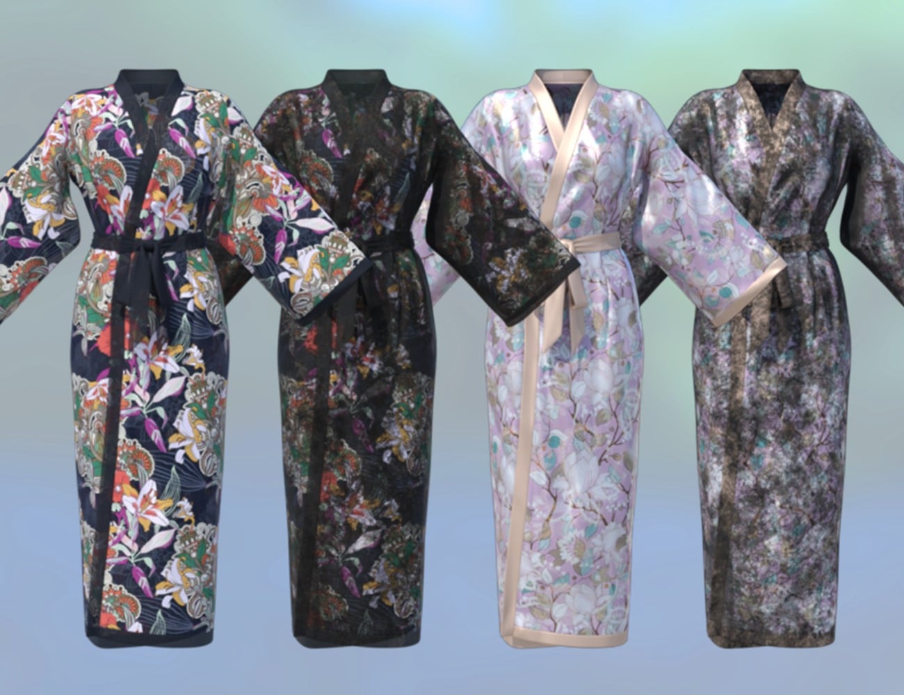 dForce Sunrise Robe for Genesis 9 and 8 Female | Daz 3D