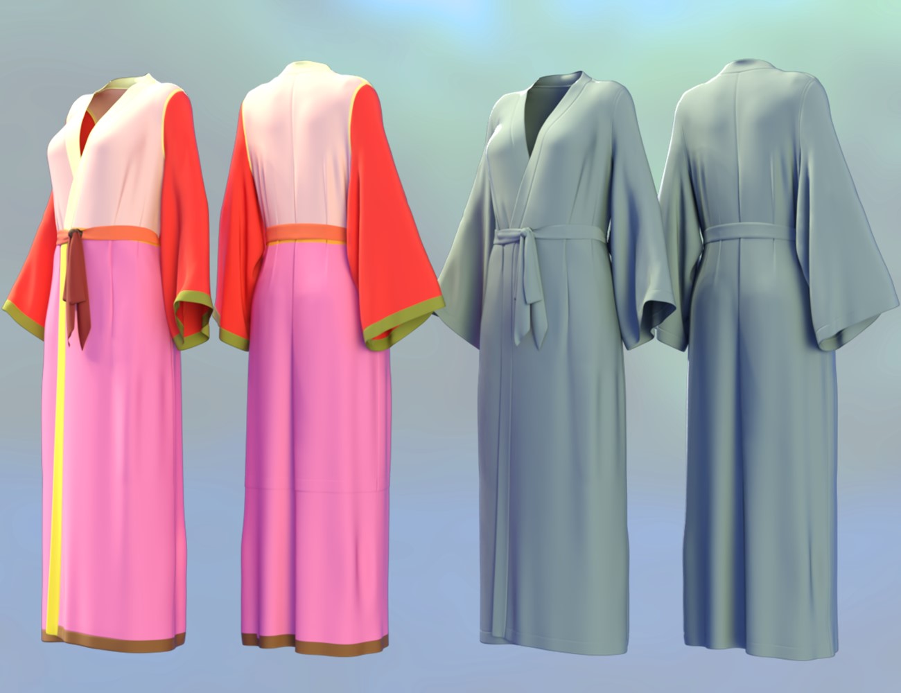 dForce Sunrise Robe for Genesis 9 and 8 Female | Daz 3D