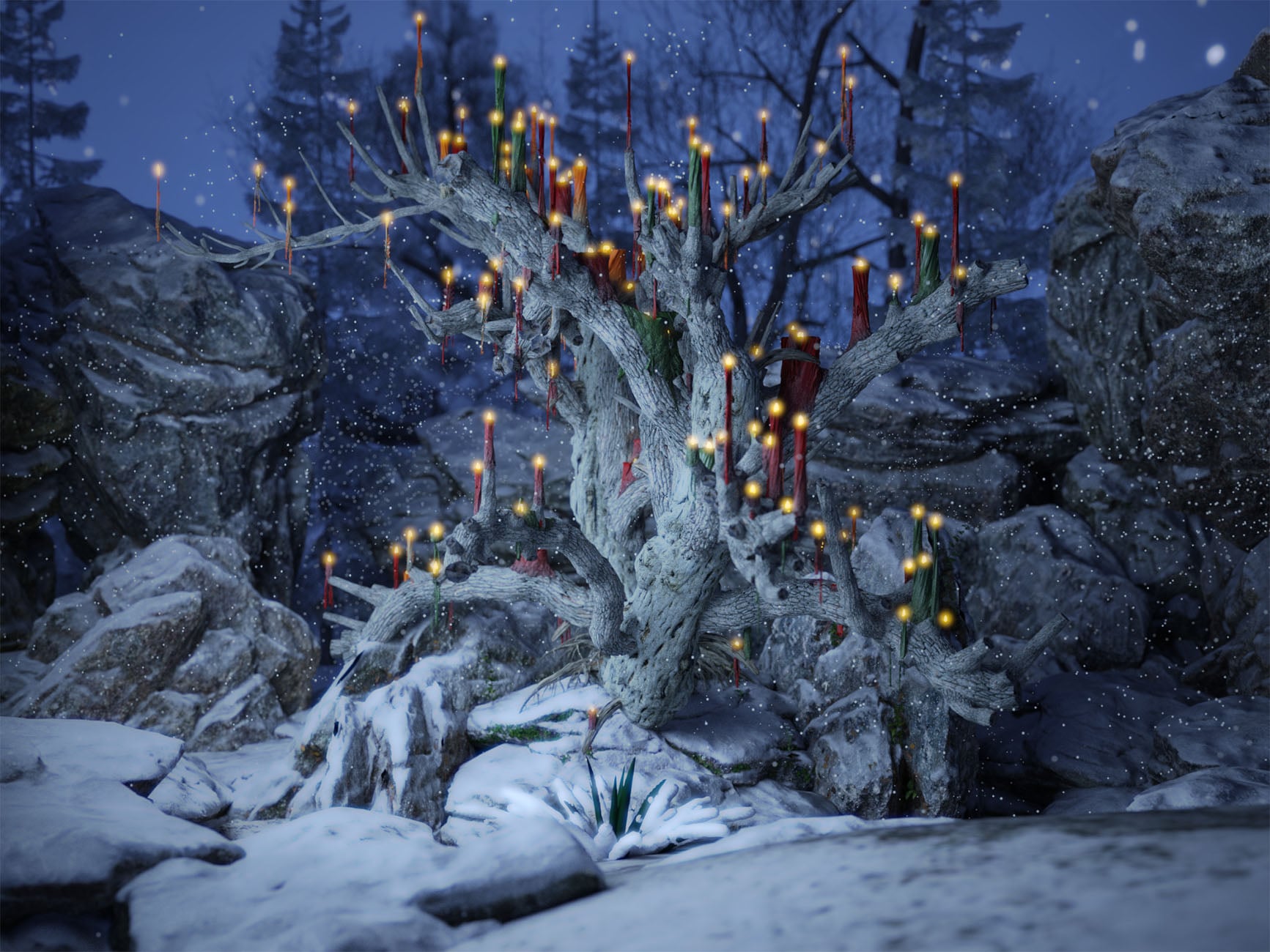 LR Illuminated Candle Trees | Daz 3D