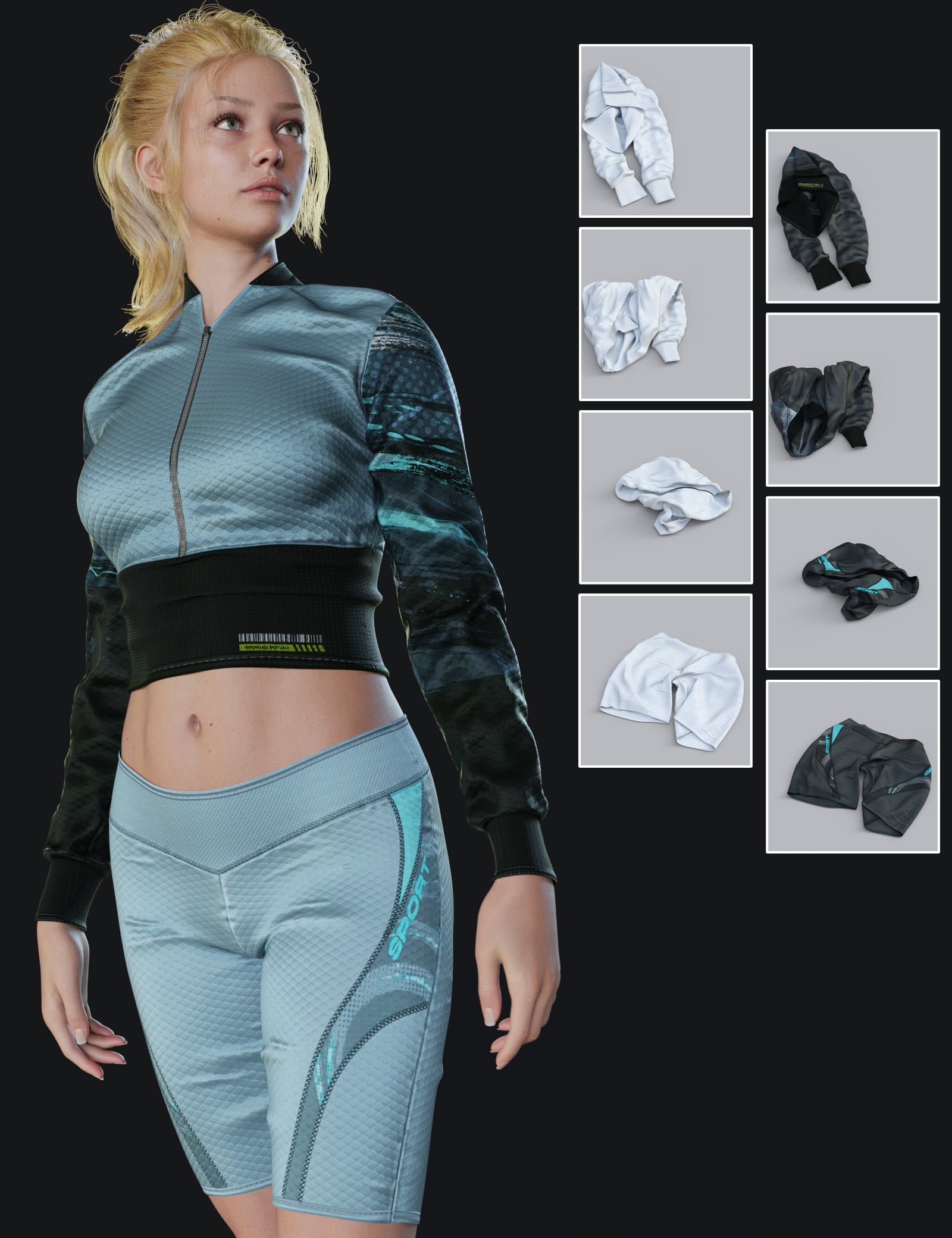 dForce Morning Run Outfit for Genesis 9 | Daz 3D