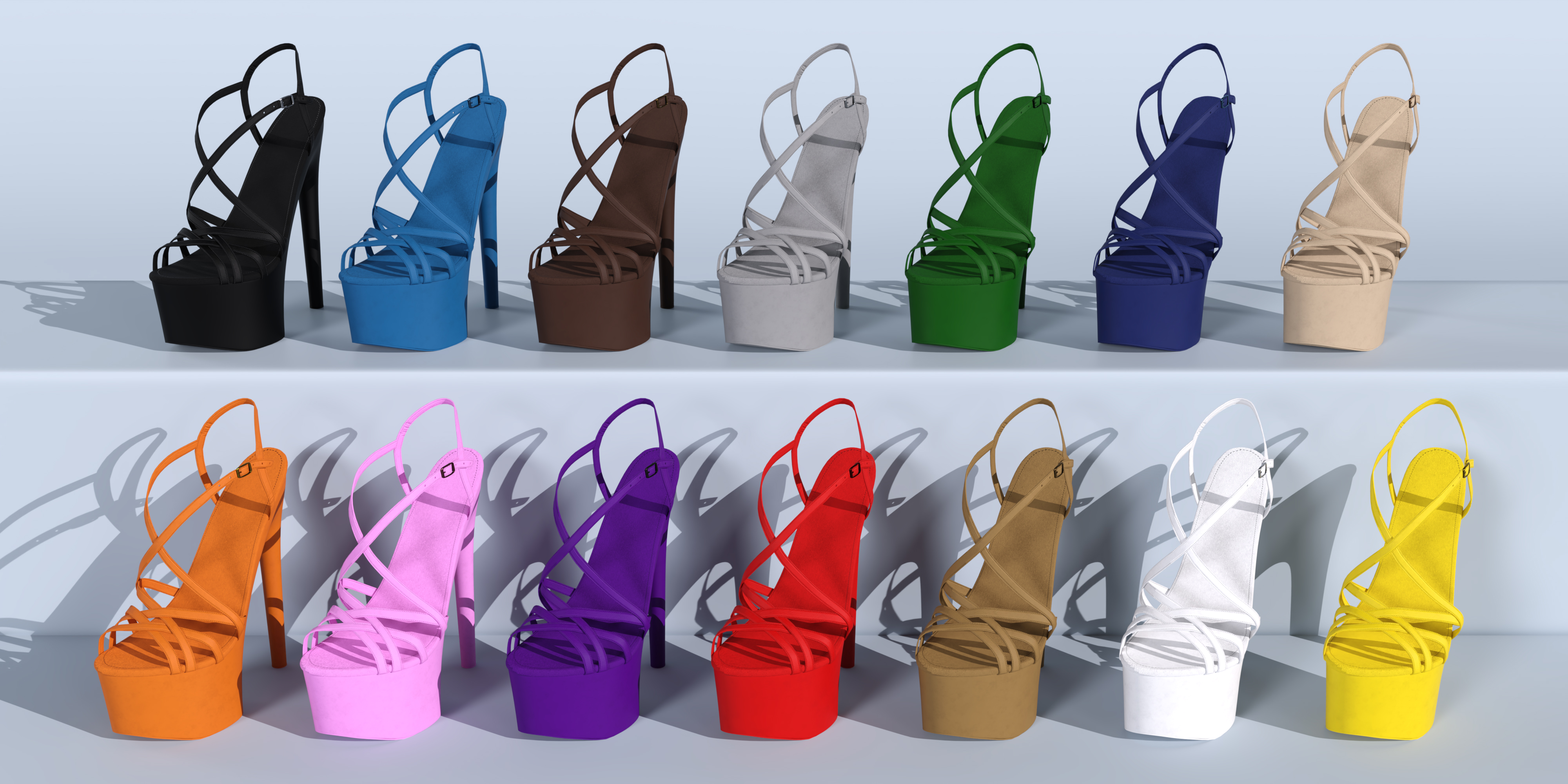 CW Angel High Heels For Genesis 9 and 8 Female | Daz 3D