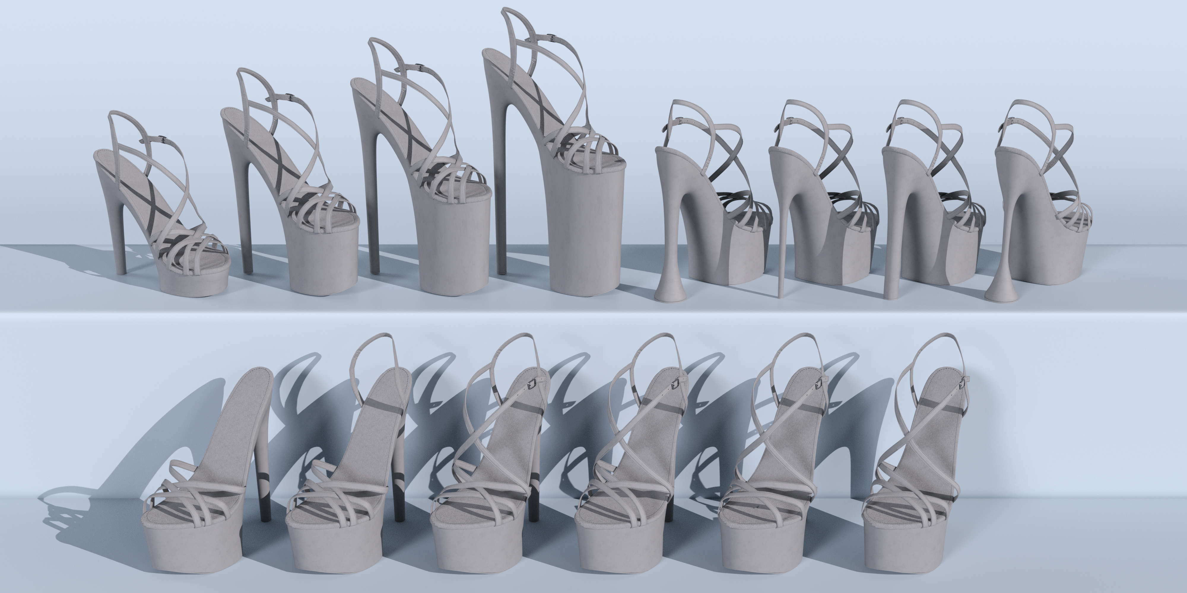 CW Angel High Heels For Genesis 9 and 8 Female | Daz 3D