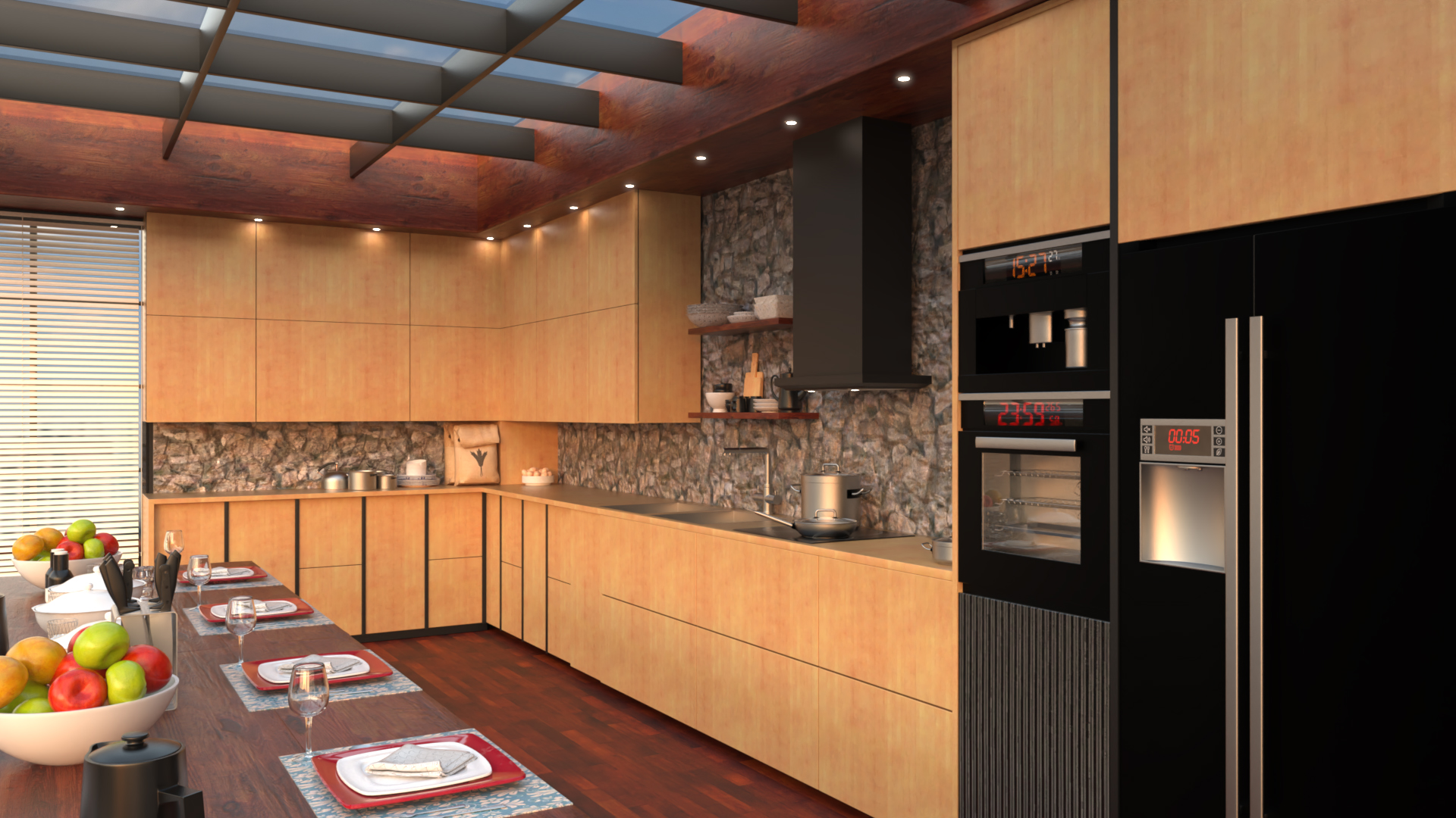 Luxe Stone Kitchen Interior | Daz 3D