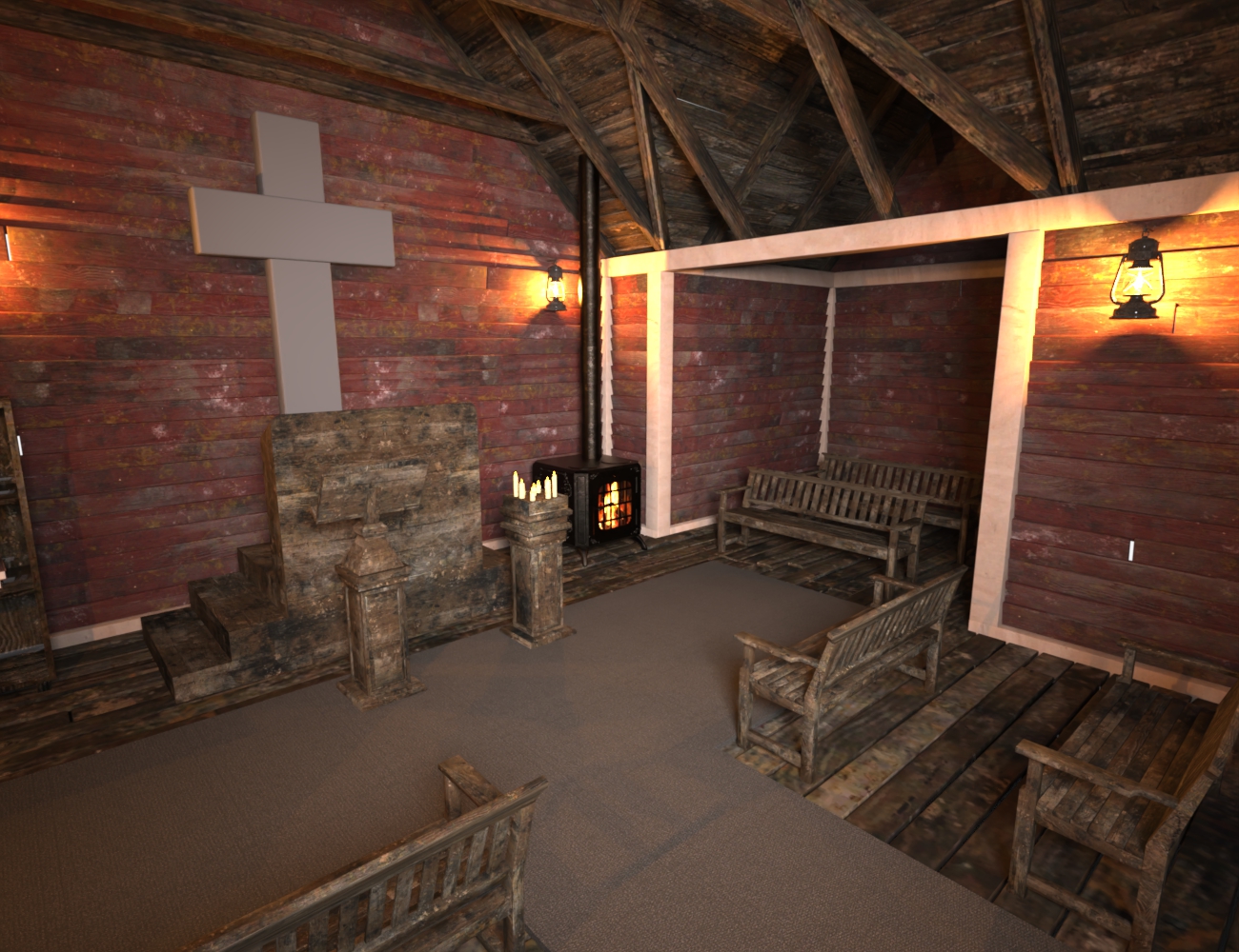 AP Wild West Church | Daz 3D