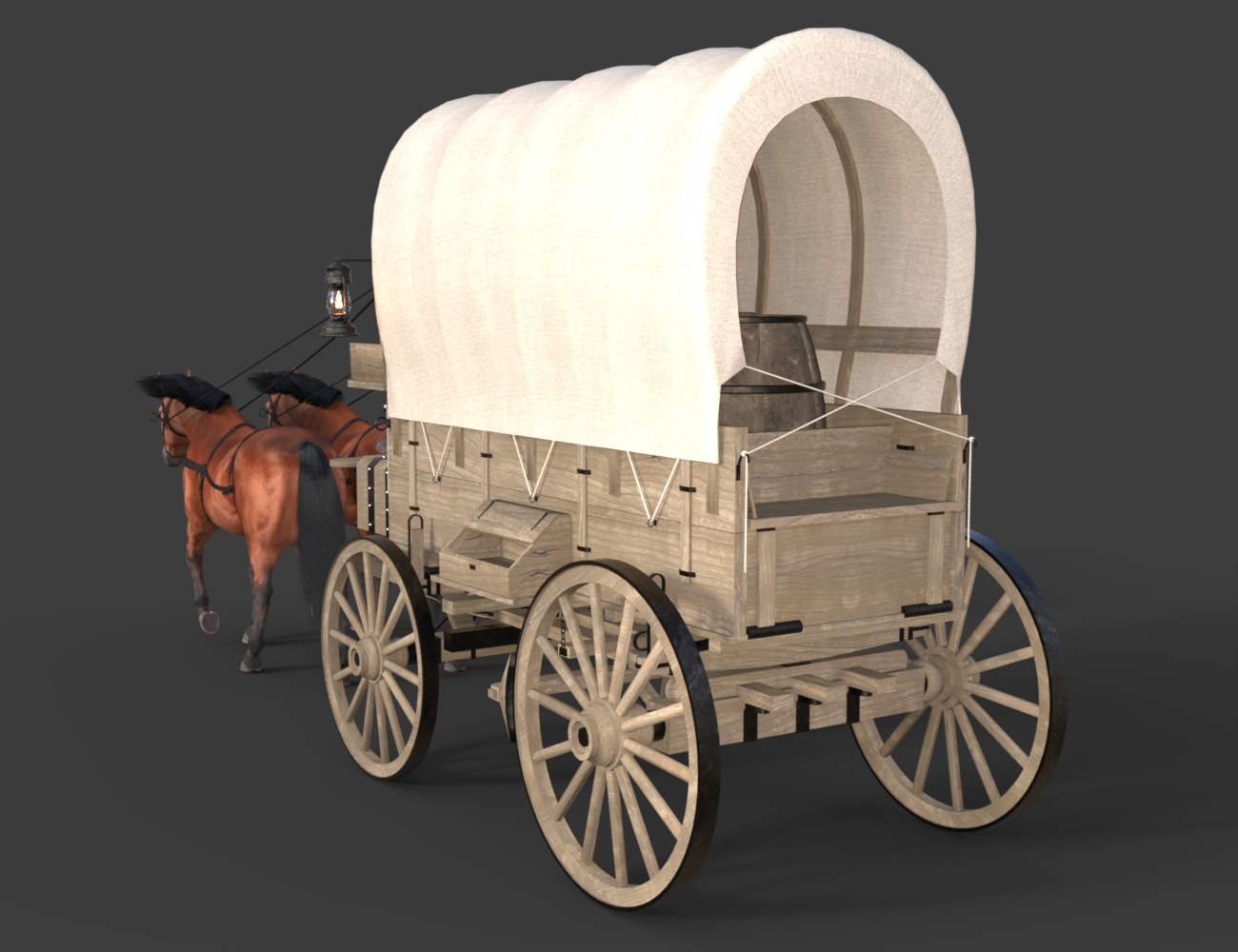 AP Wild West Covered Wagon | Daz 3D