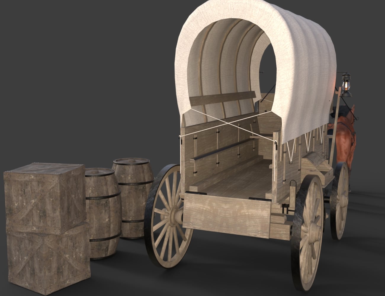 AP Wild West Covered Wagon | Daz 3D