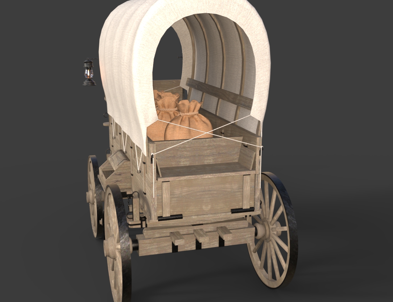 AP Wild West Covered Wagon | Daz 3D