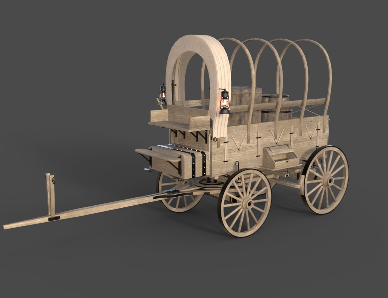 AP Wild West Covered Wagon | Daz 3D