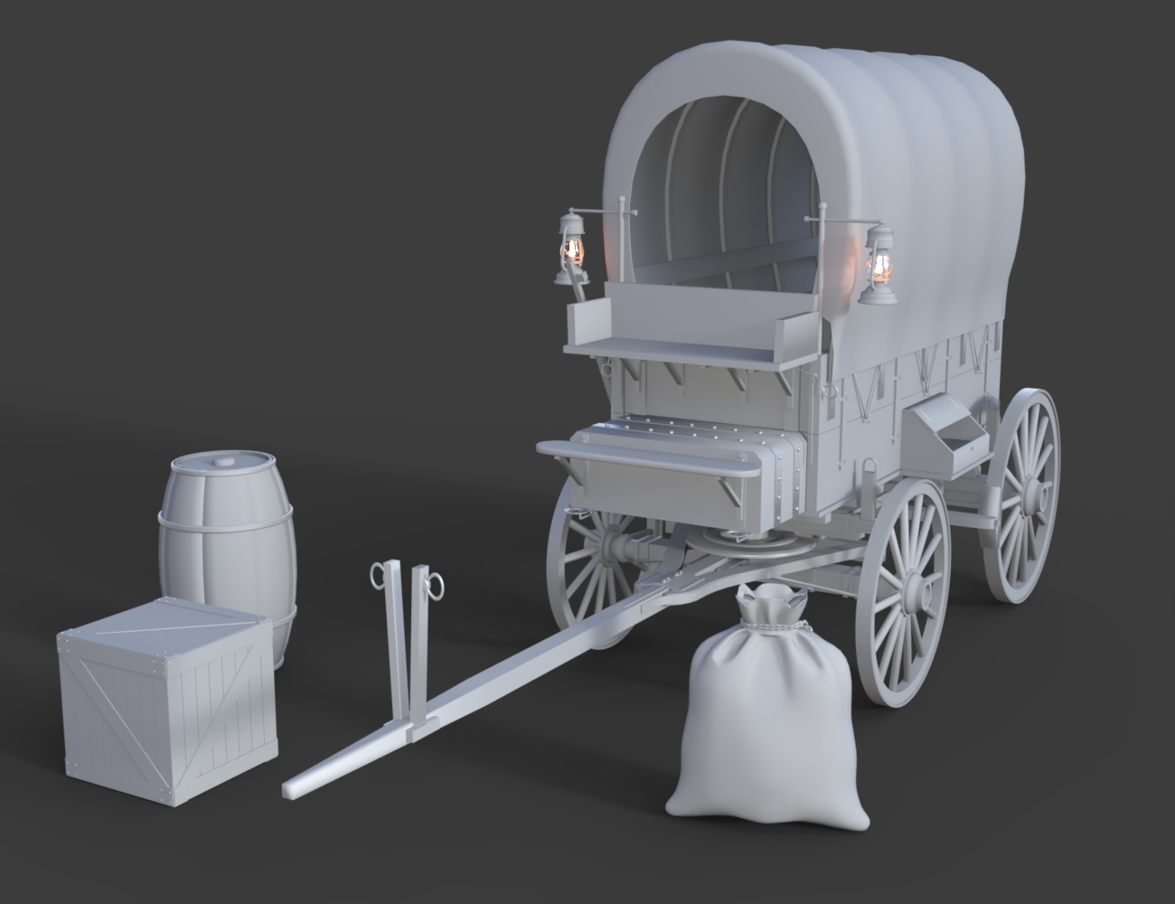AP Wild West Covered Wagon | Daz 3D